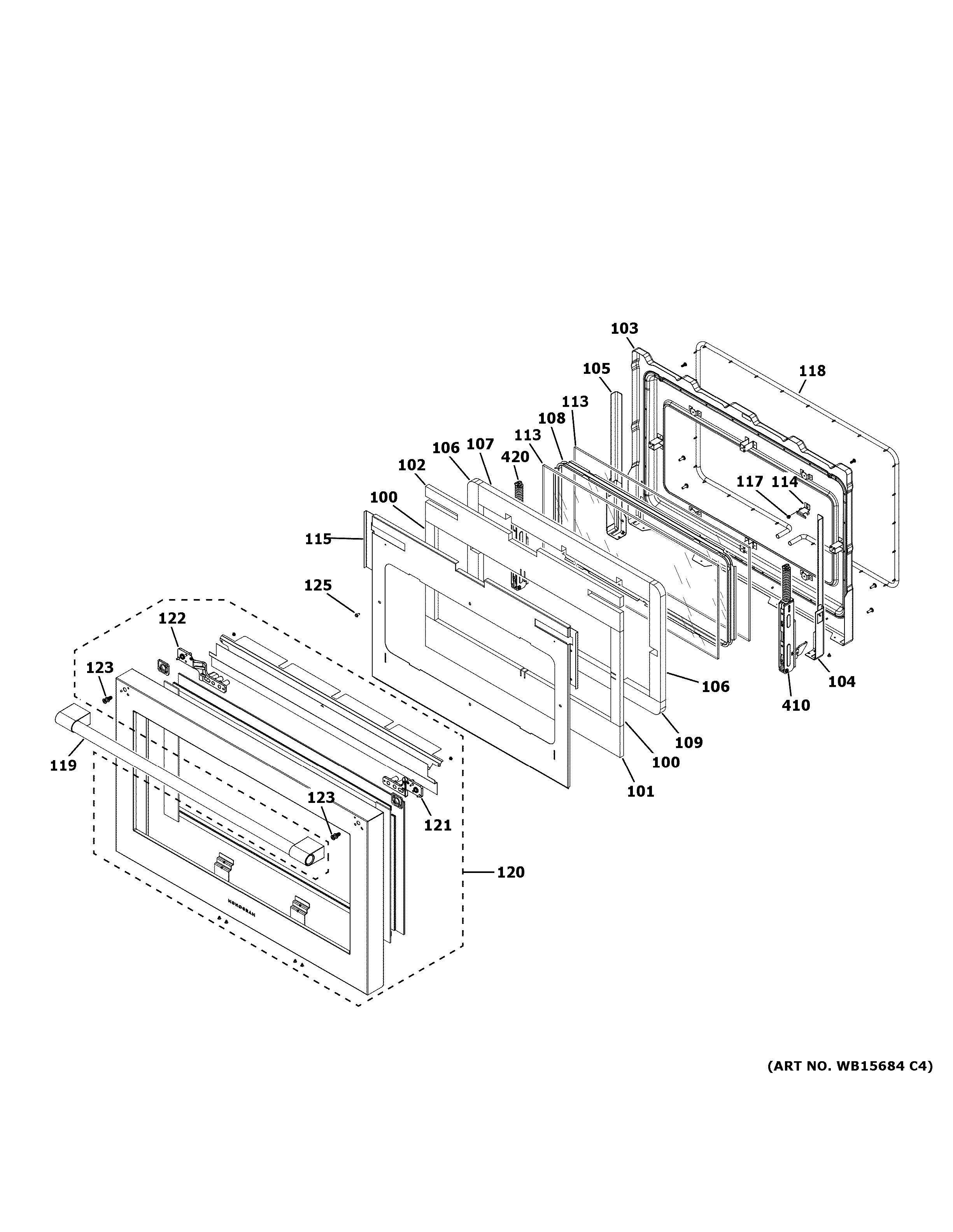 Assembly View for DOOR ASSEMBLY | ZGP366NT1SS