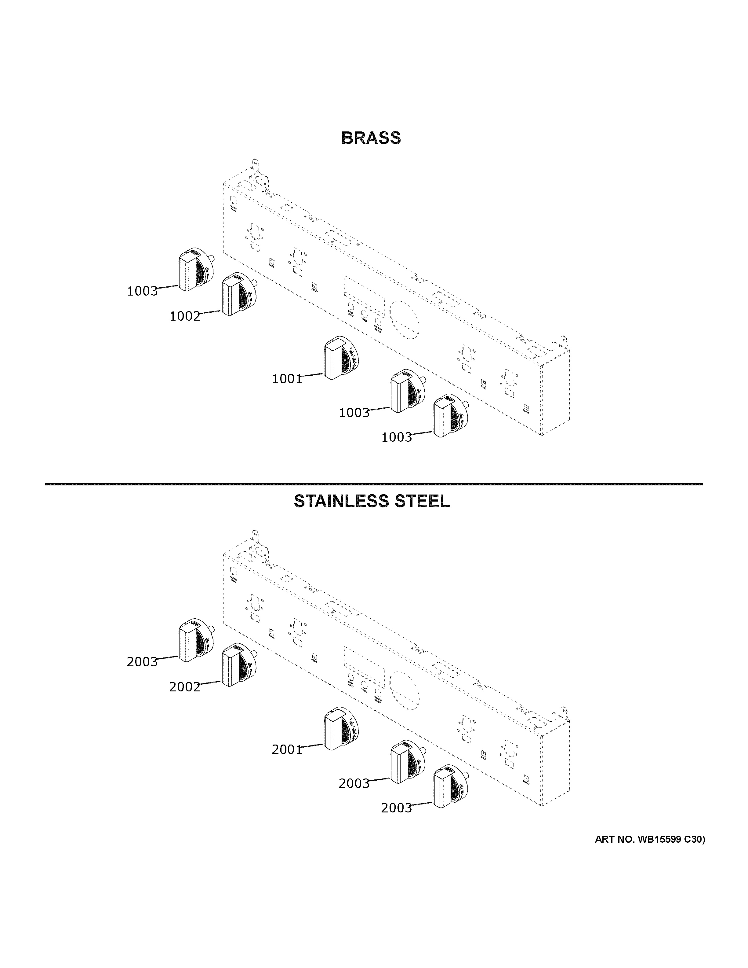 Assembly View for MONOGRAM CUSTOMIZATION | ZGP304NT1SS