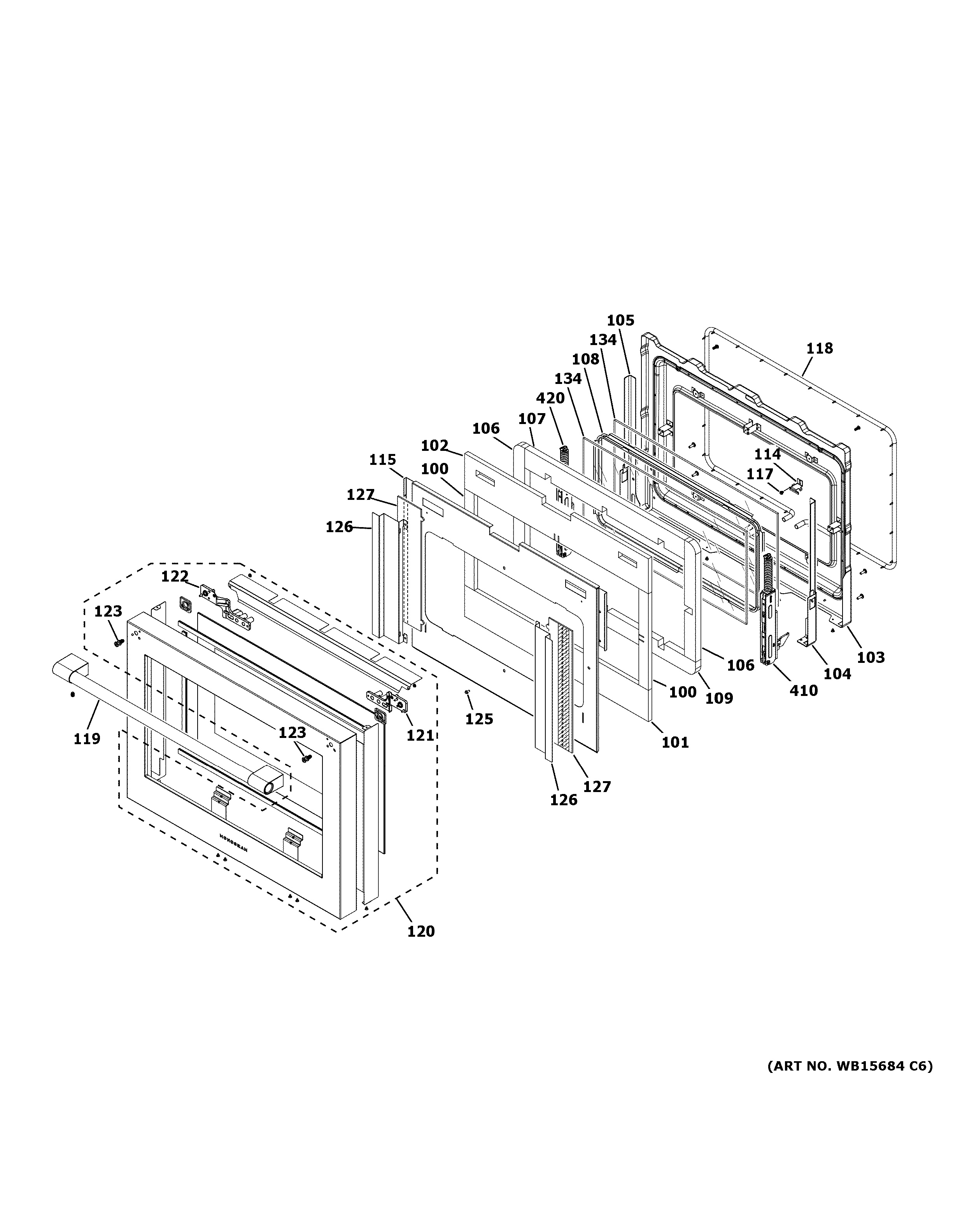 Assembly View for DOOR ASSEMBLY | ZGP304NT1SS
