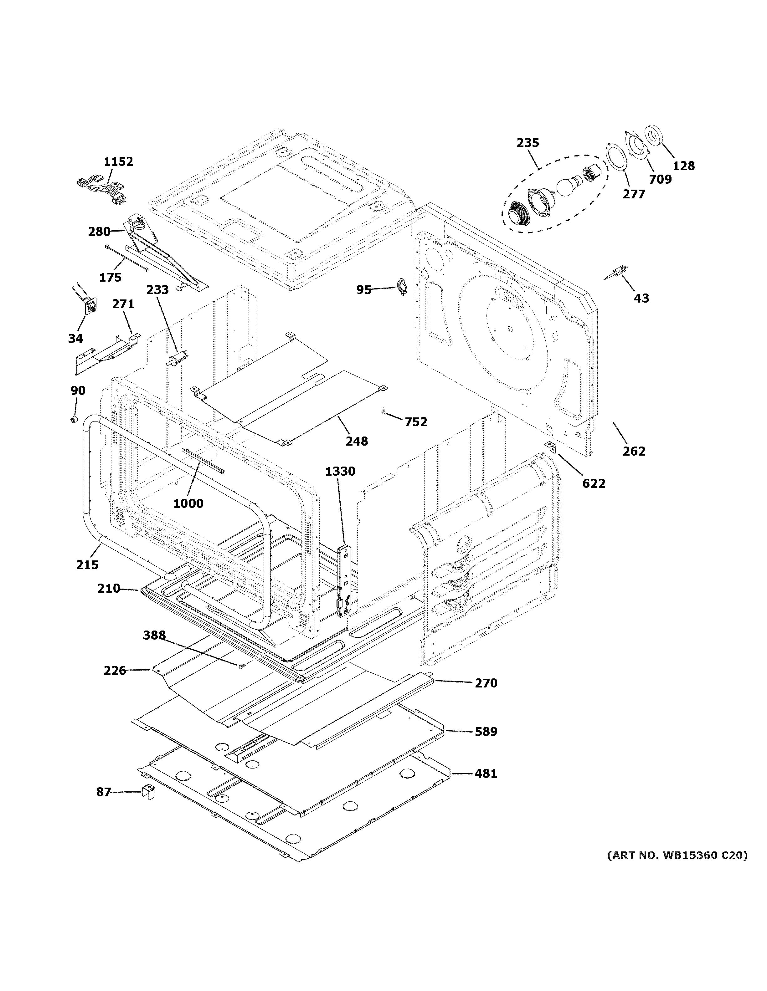 Assembly View for LOWER OVEN | PGS960YP2FS