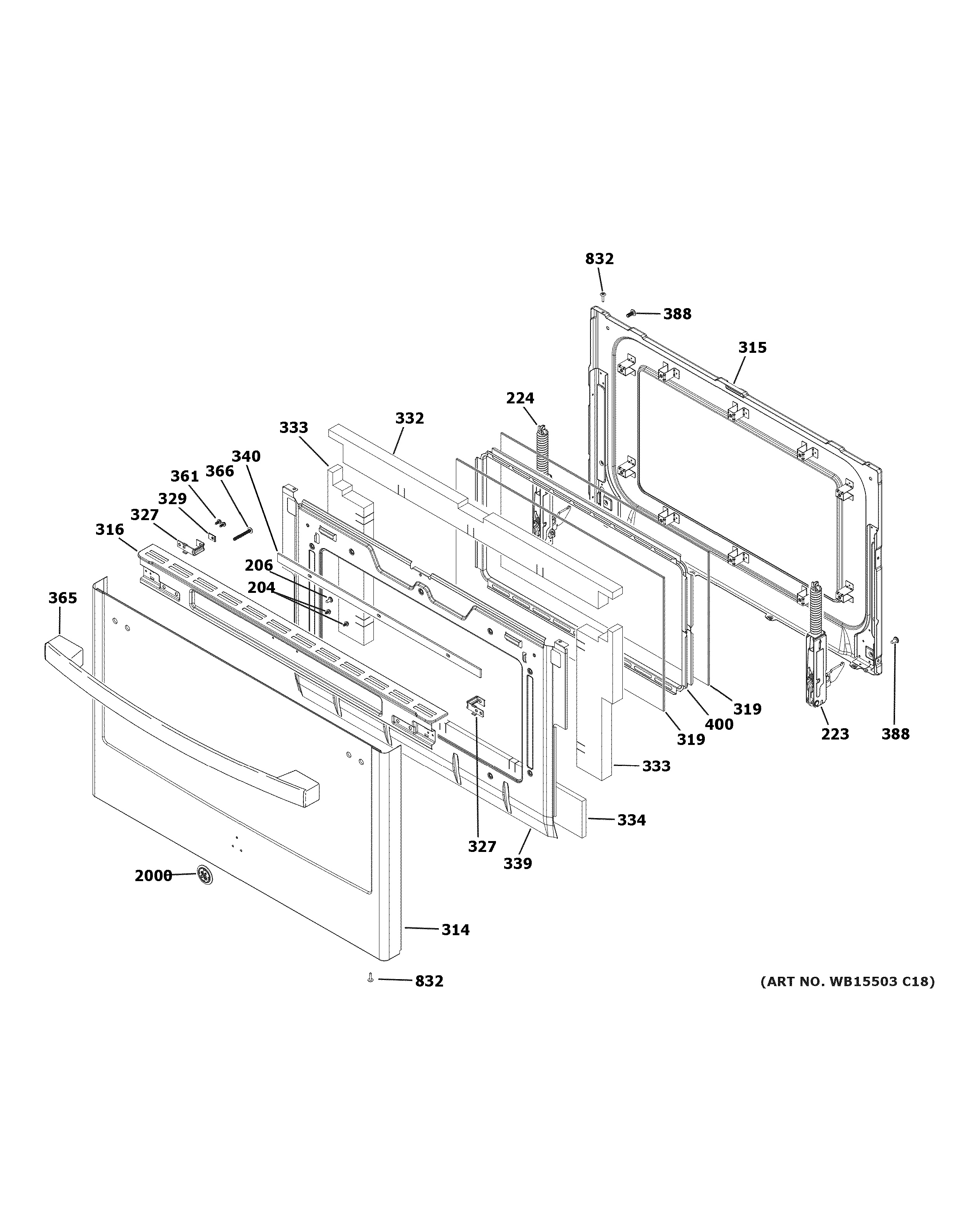 Assembly View for LOWER DOOR | PGS960YP2FS