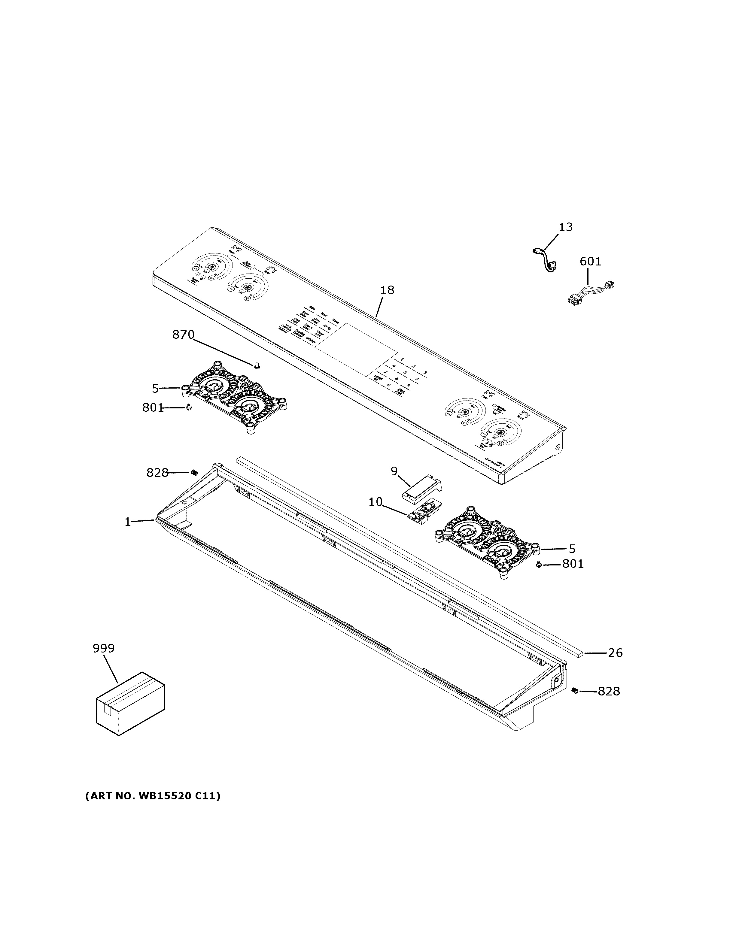 Assembly View for CONTROL PANEL | PSS93YP5FS