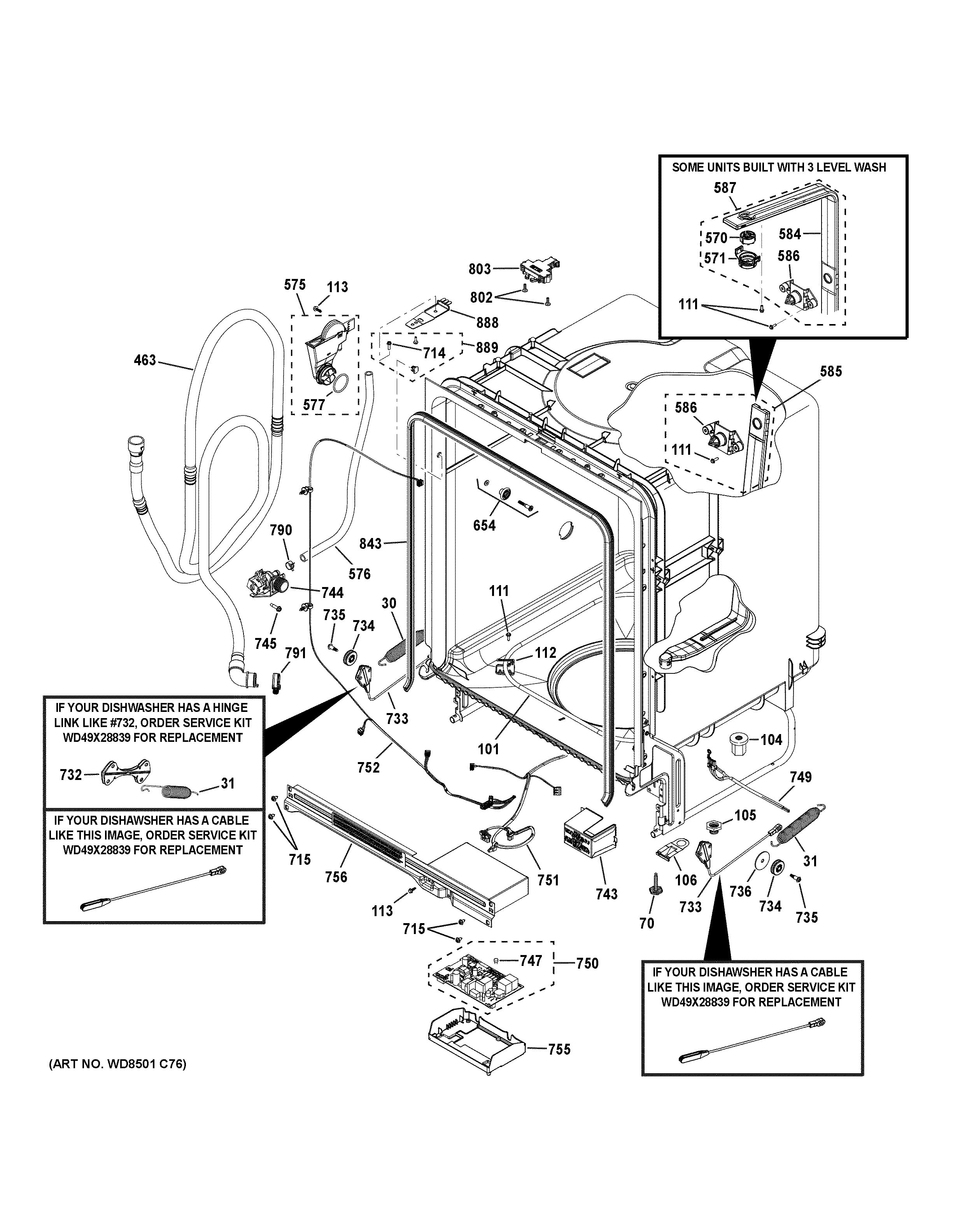 Assembly View for BODY PARTS | GDF510PSR0SS