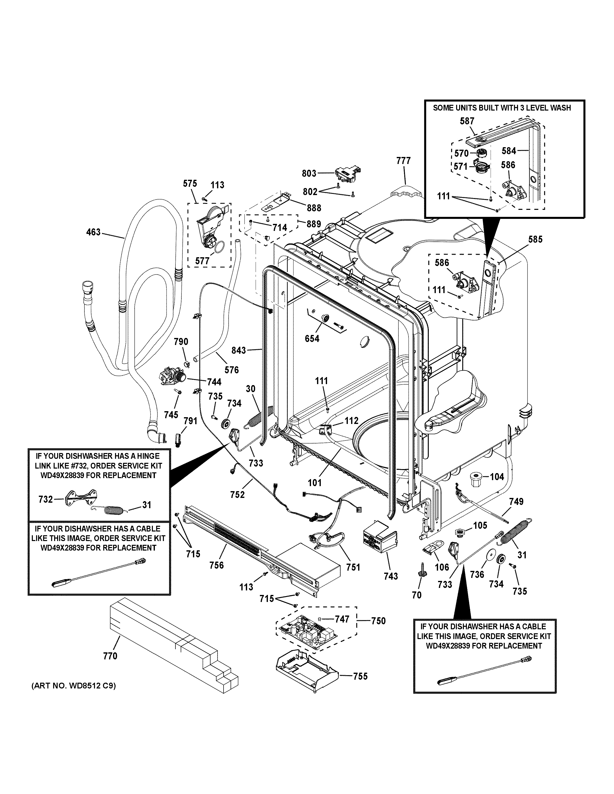 Assembly View for BODY PARTS | GDF535PSR0SS