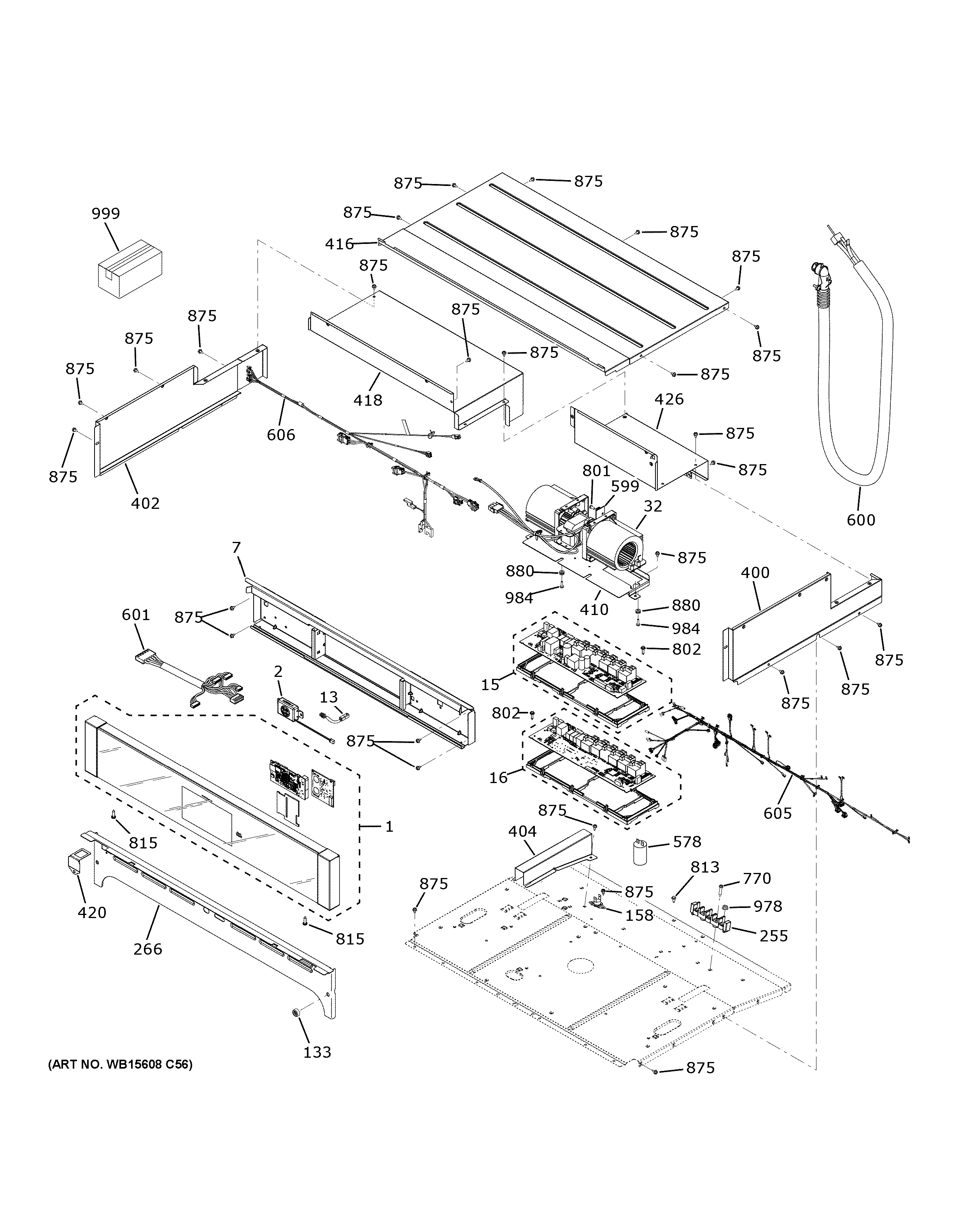 Assembly View for CONTROL PANEL | PTD7000SN3SS