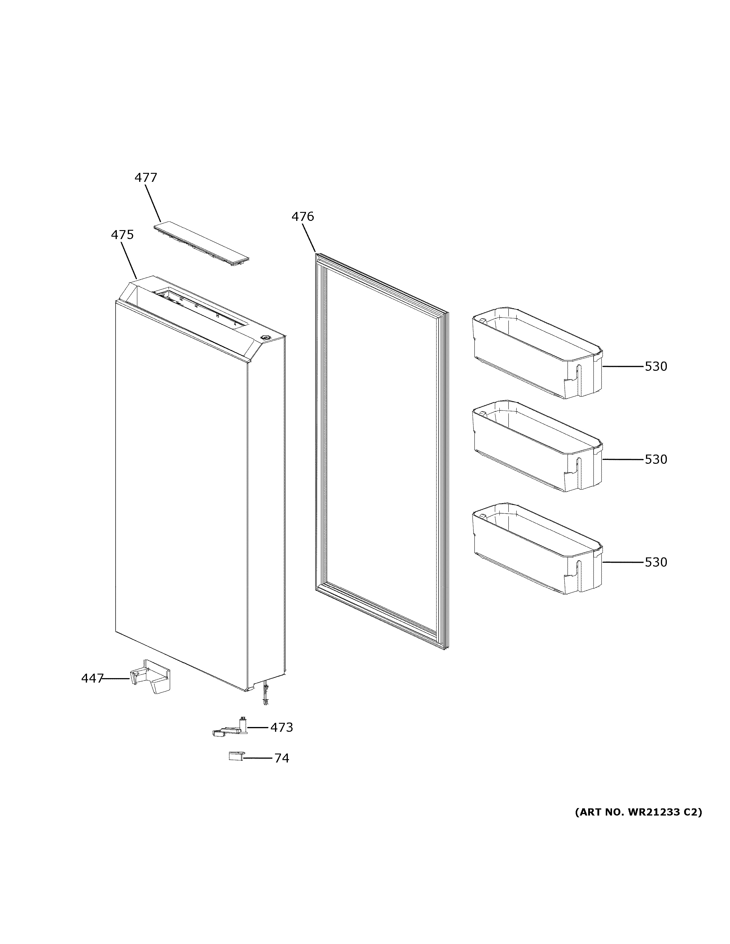 Assembly View for CONVERTIBLE DOOR | CQE28DM5NBS5