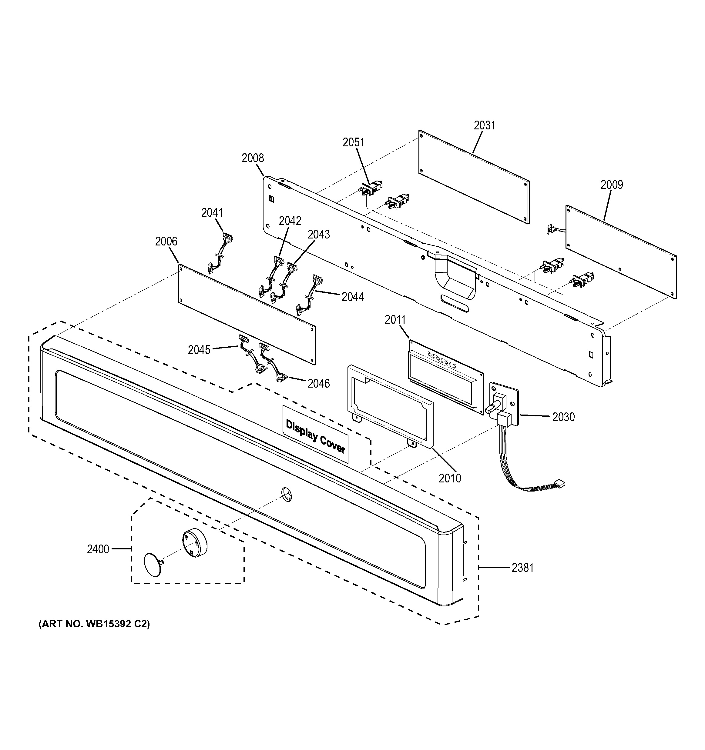 Assembly View for CONTROL PANEL | JT3800SH1SS