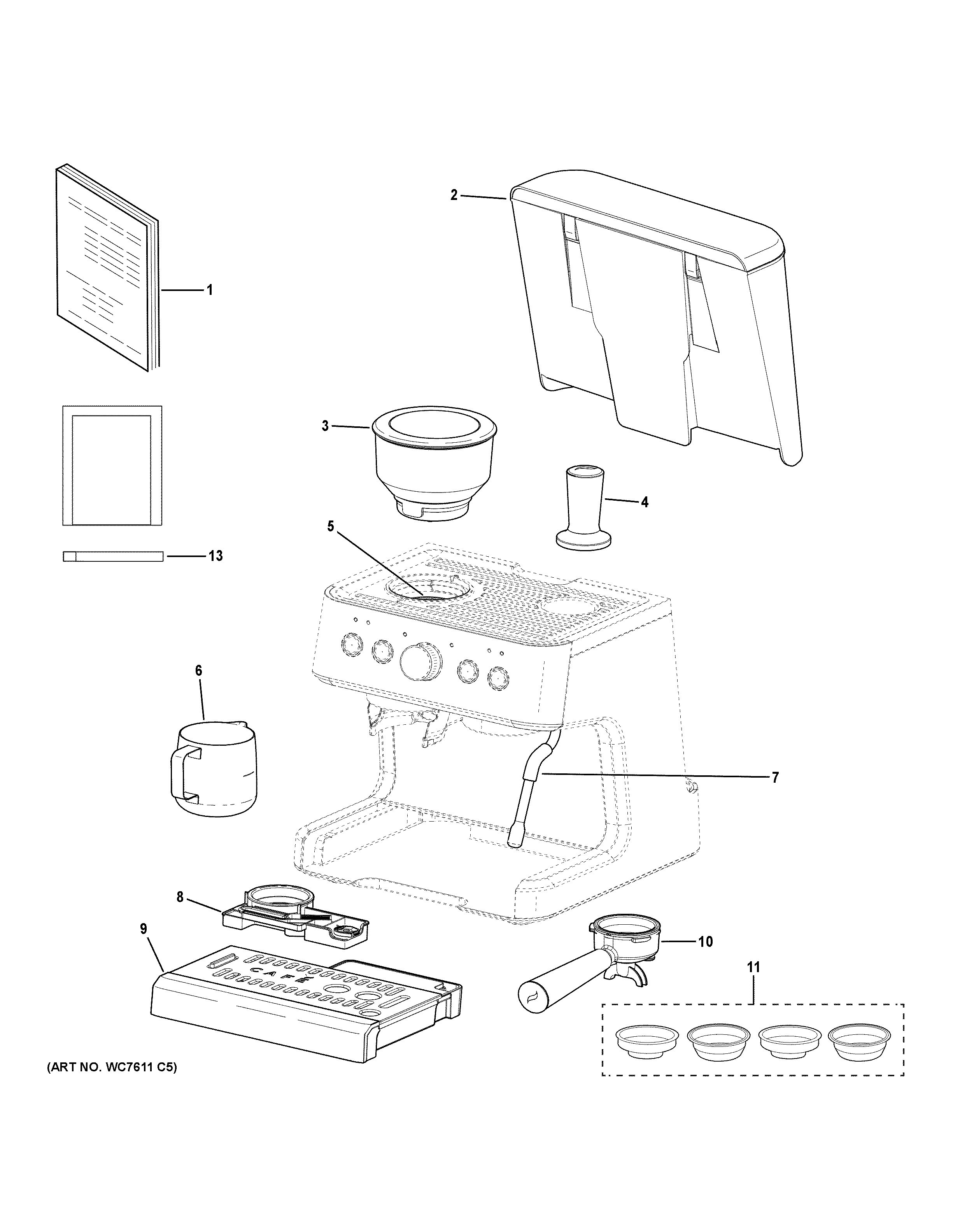 Assembly View for ESPRESSO MACHINE | C7CESAS4R1W3