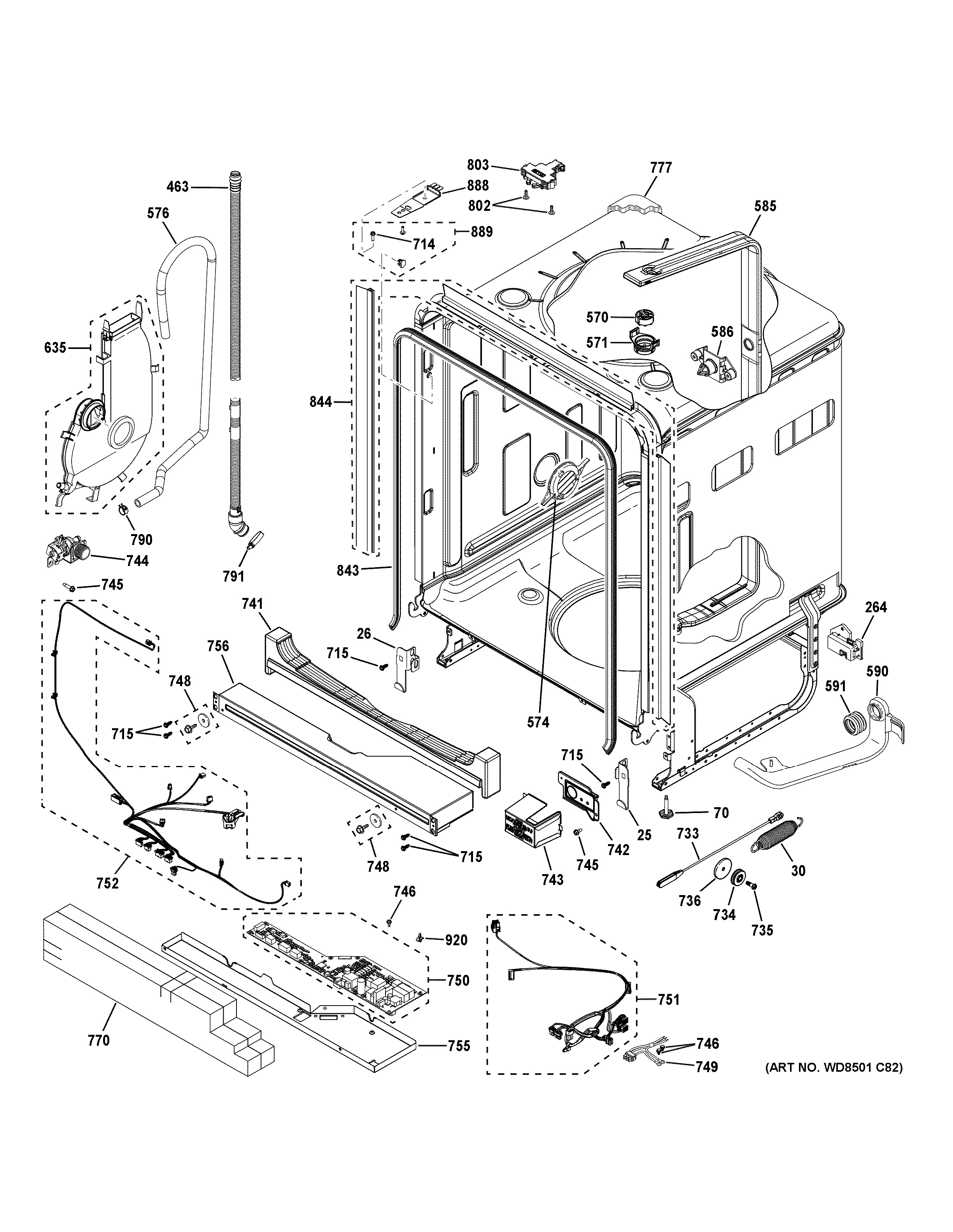Assembly View for BODY PARTS (1) | ZDT925SPN7SS