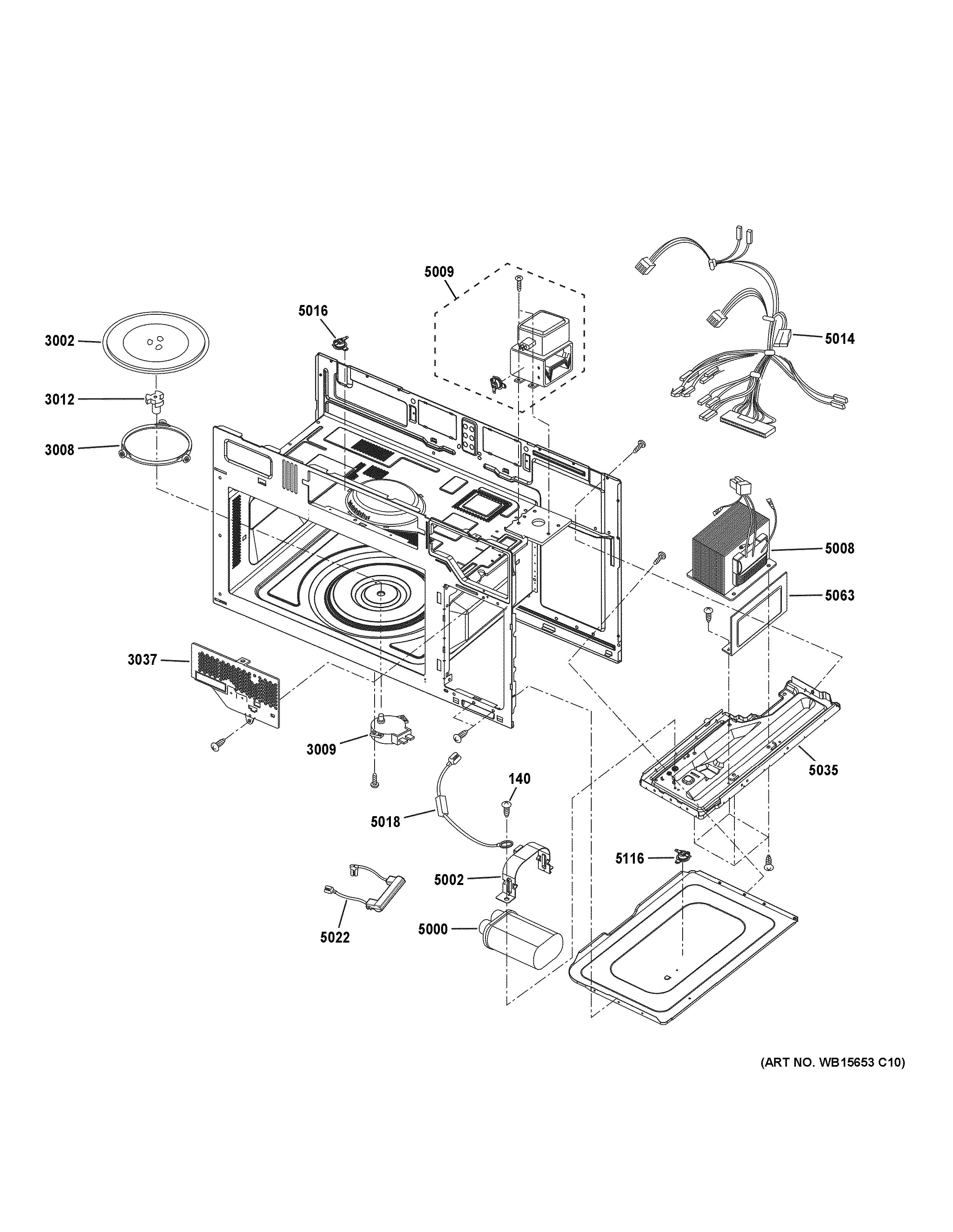 Assembly View for INTERIOR PARTS (1) | JVM6175DK5WW
