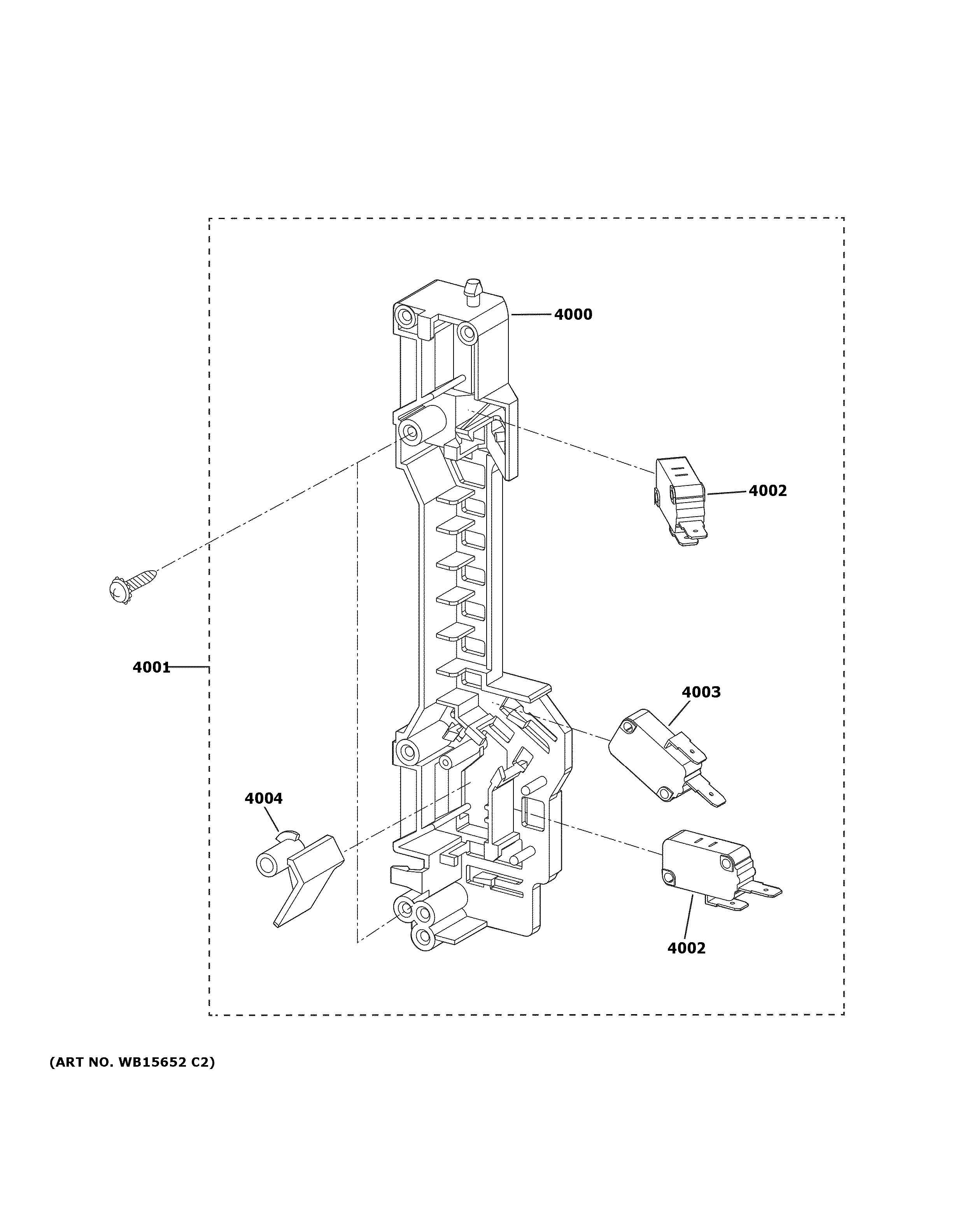 Assembly View for LATCH BOARD PARTS | JVM6175EK5ES