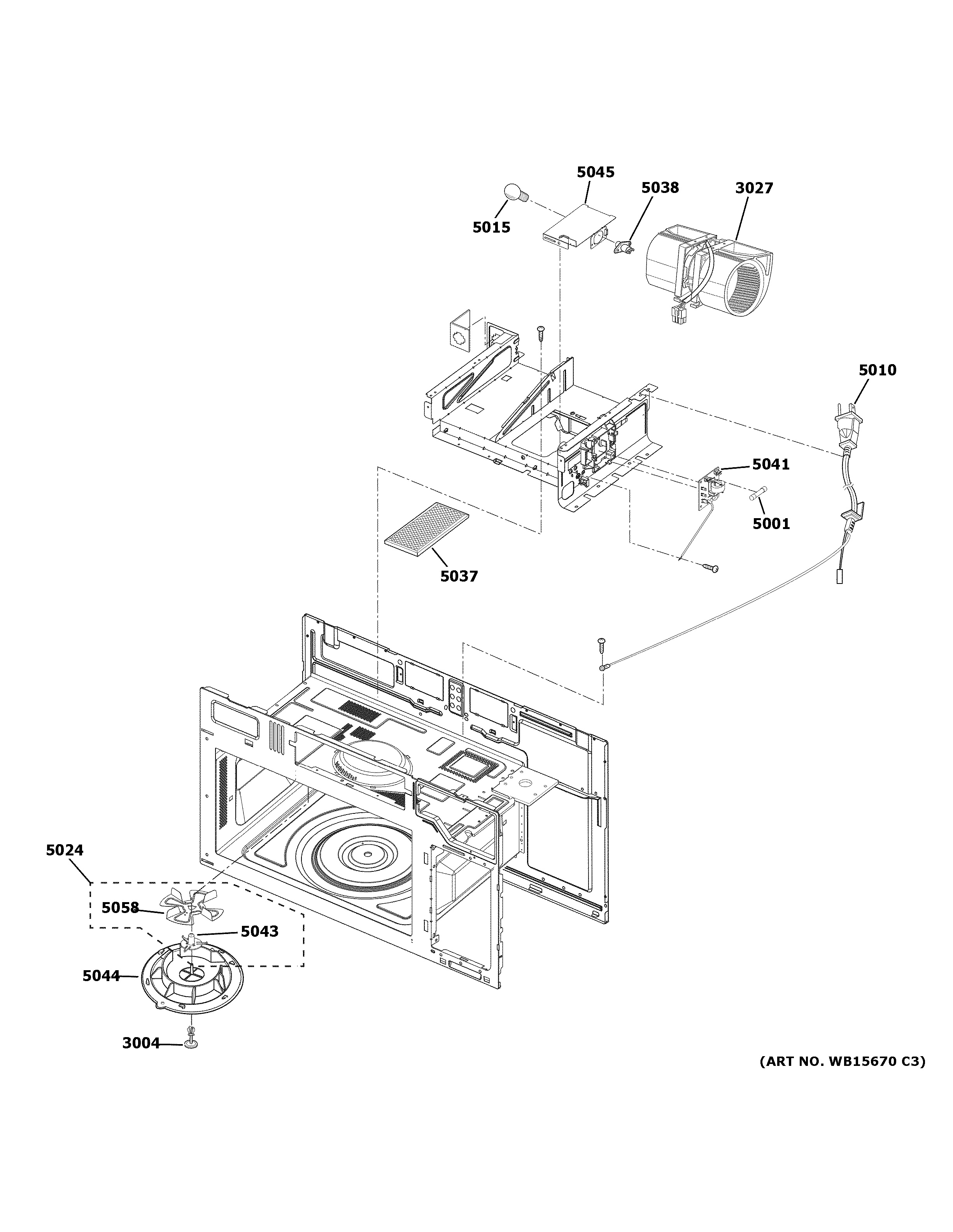 Assembly View for INTERIOR PARTS (2) | JVM3160DF8WW