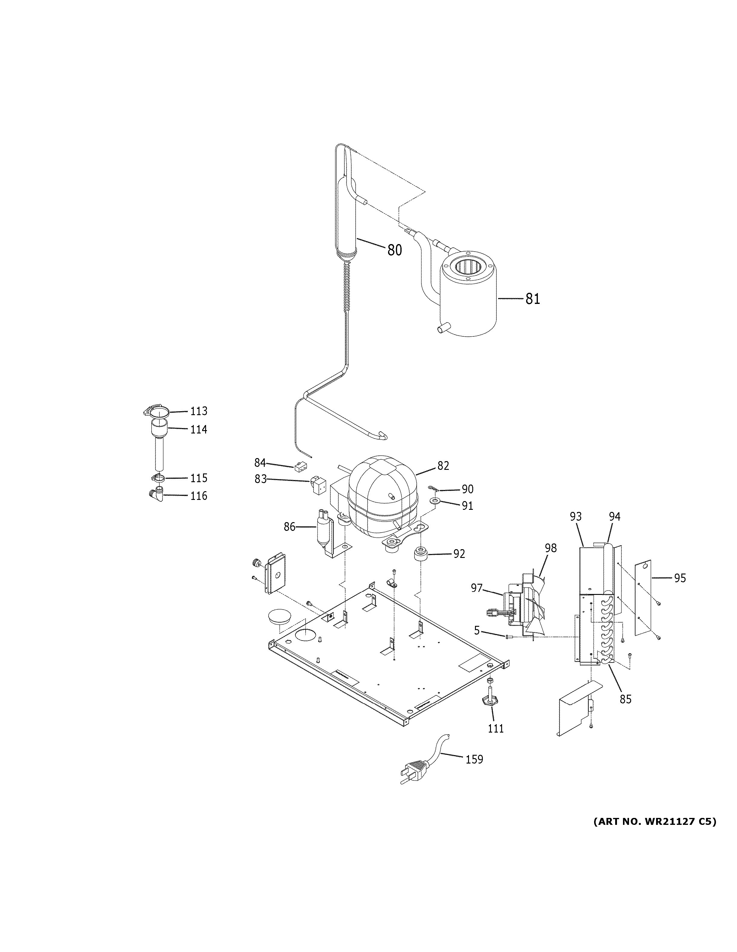 Assembly View for MACHINE COMPARTMENT | UNC15NJBII