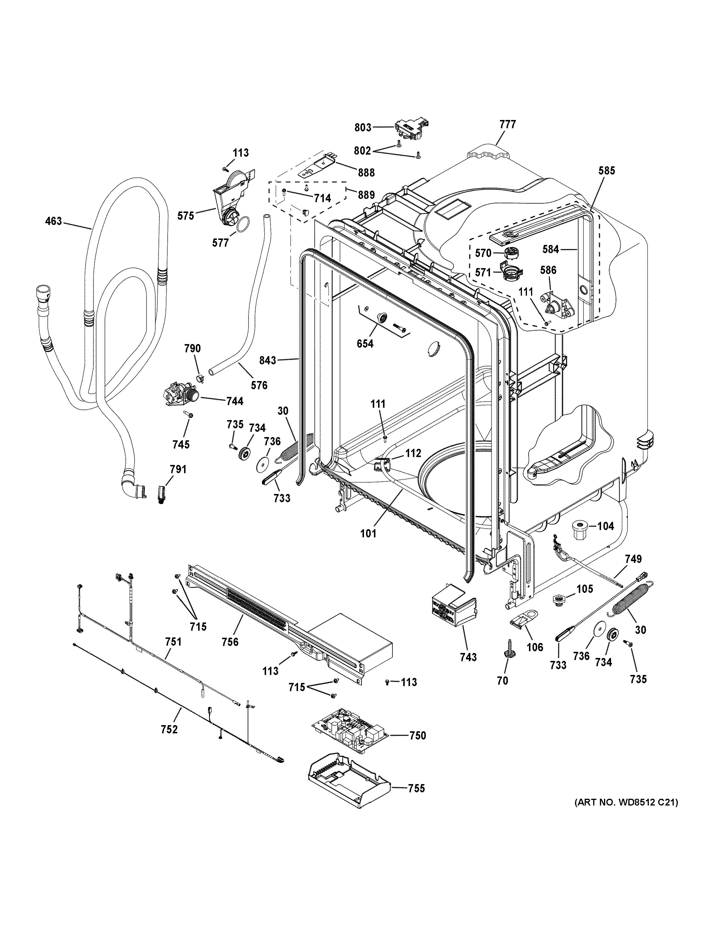 Assembly View For Body Parts Gdt550pyr6fs