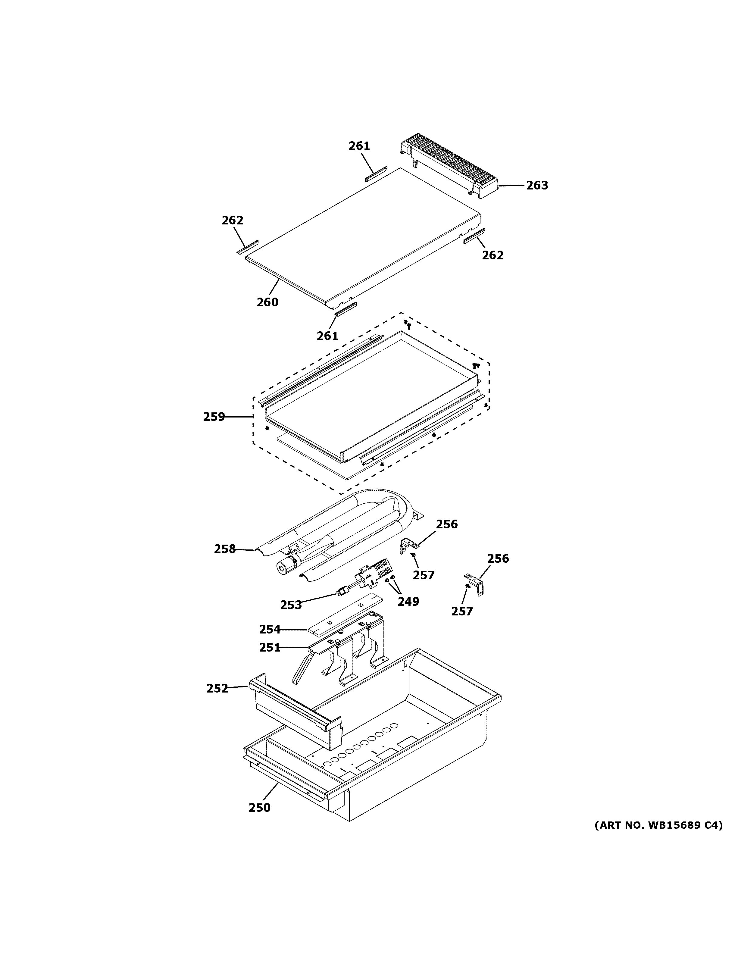 Assembly View for GRIDDLE ASSEMBLY | ZDP486NDT1SS