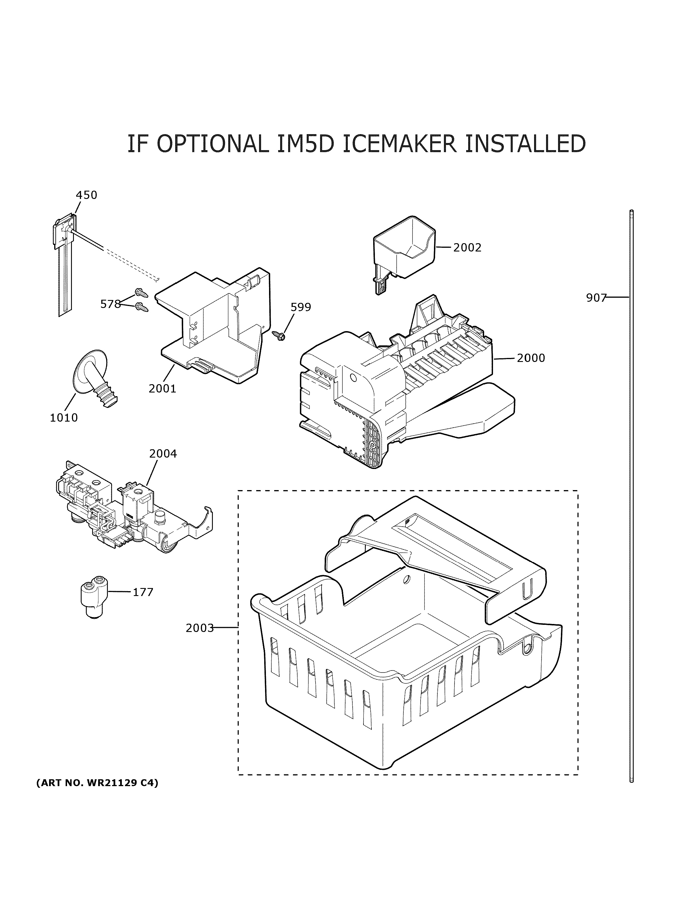 Assembly View for OPTIONAL ACCESSORIES | GFE28GYNIFS
