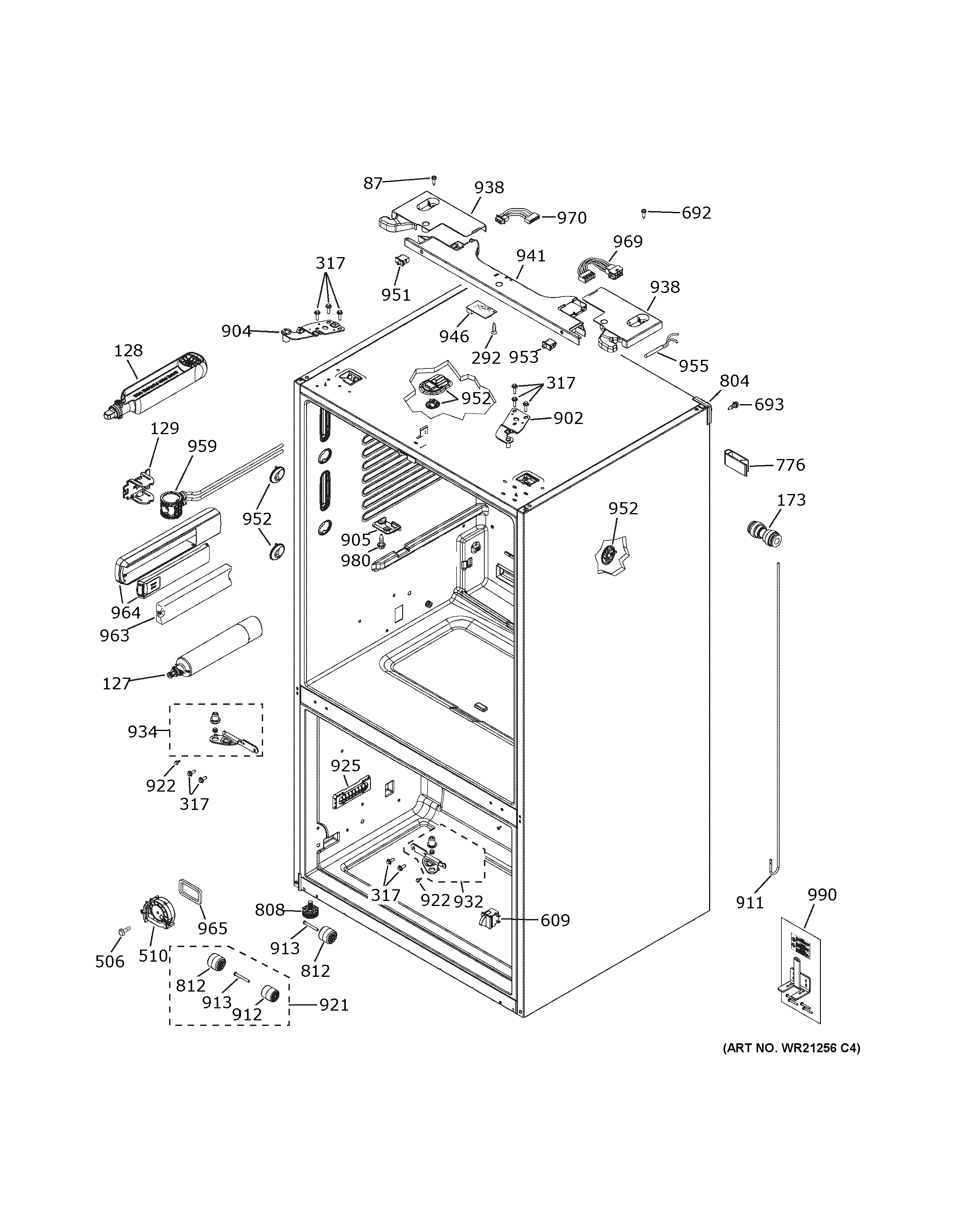 Assembly View for CASE PARTS | PYE22KYNIFS
