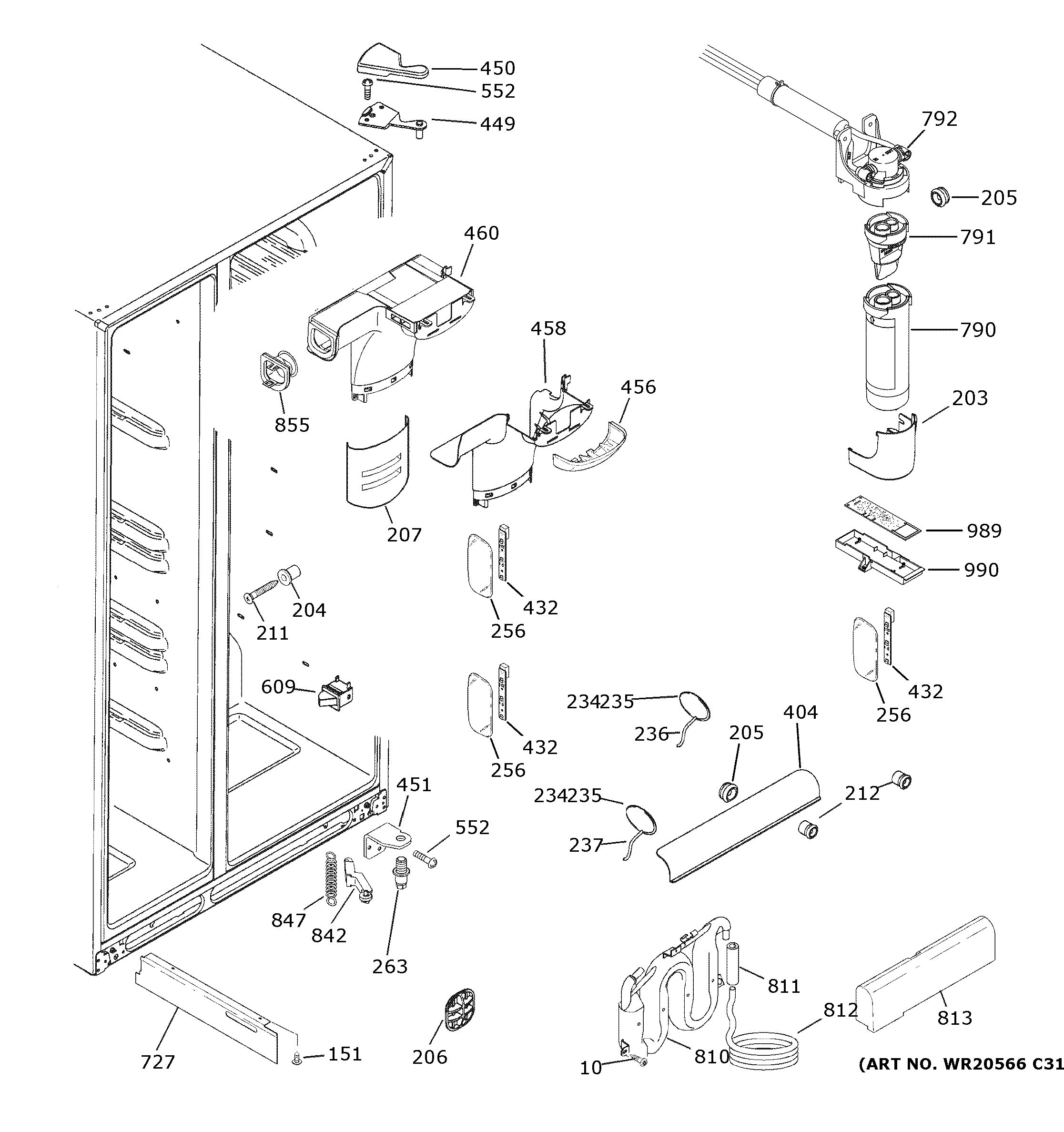 Assembly View for FRESH FOOD SECTION | GSE25GYPECFS