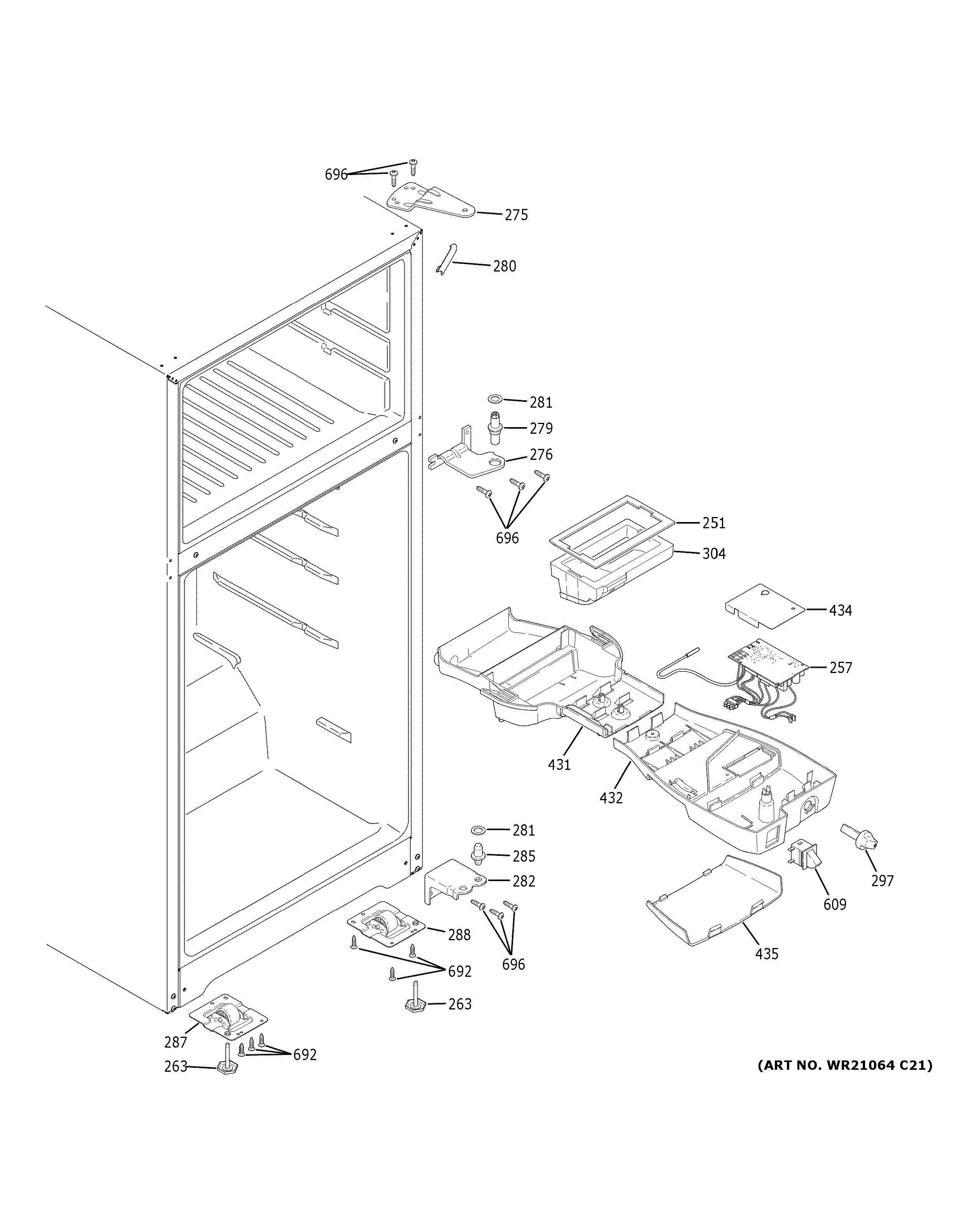 Assembly View for FRESH FOOD SECTION | GTS18HYNFRFS