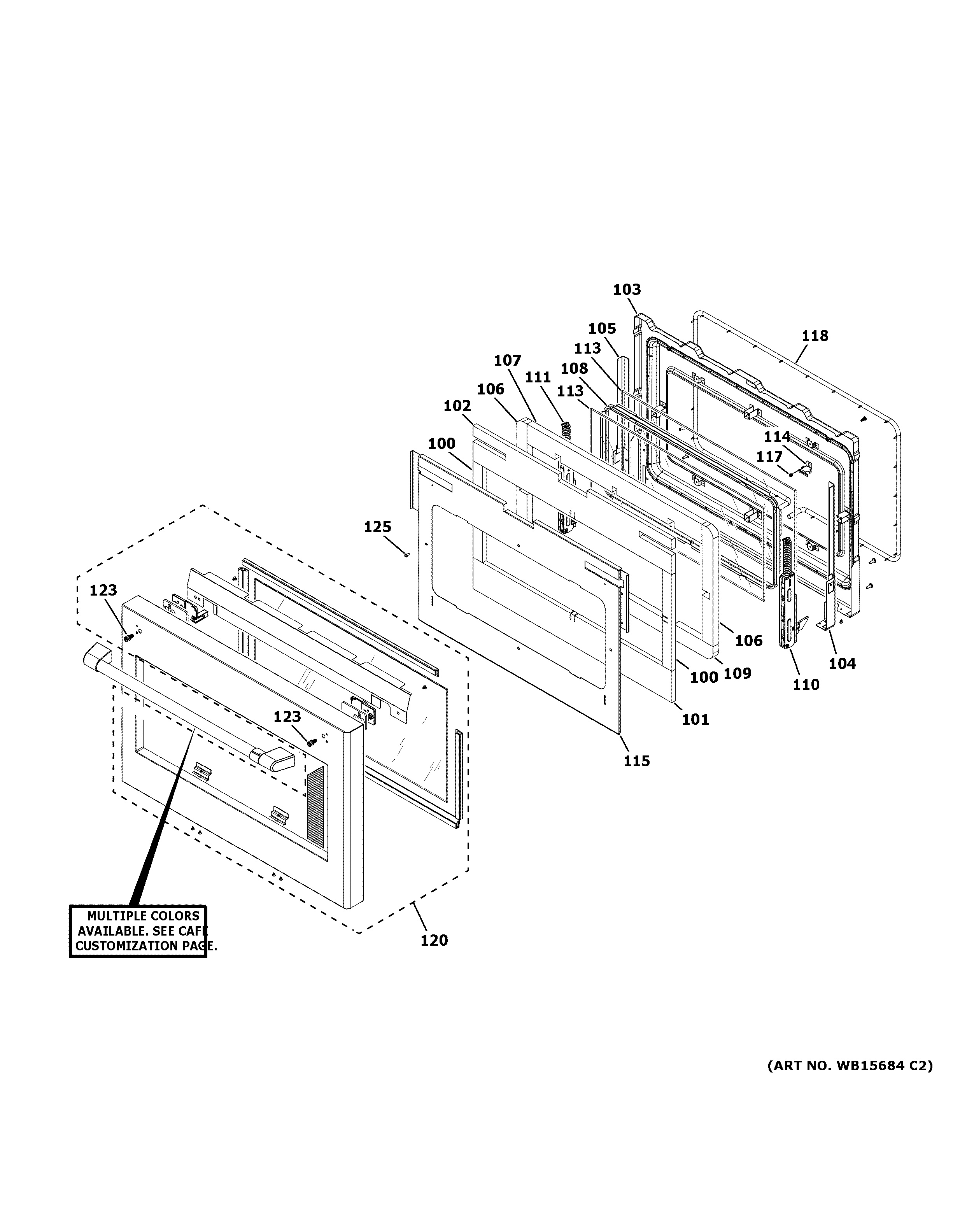 Assembly View for LARGE DOOR ASSEMBLY | C2Y486P3T1D1