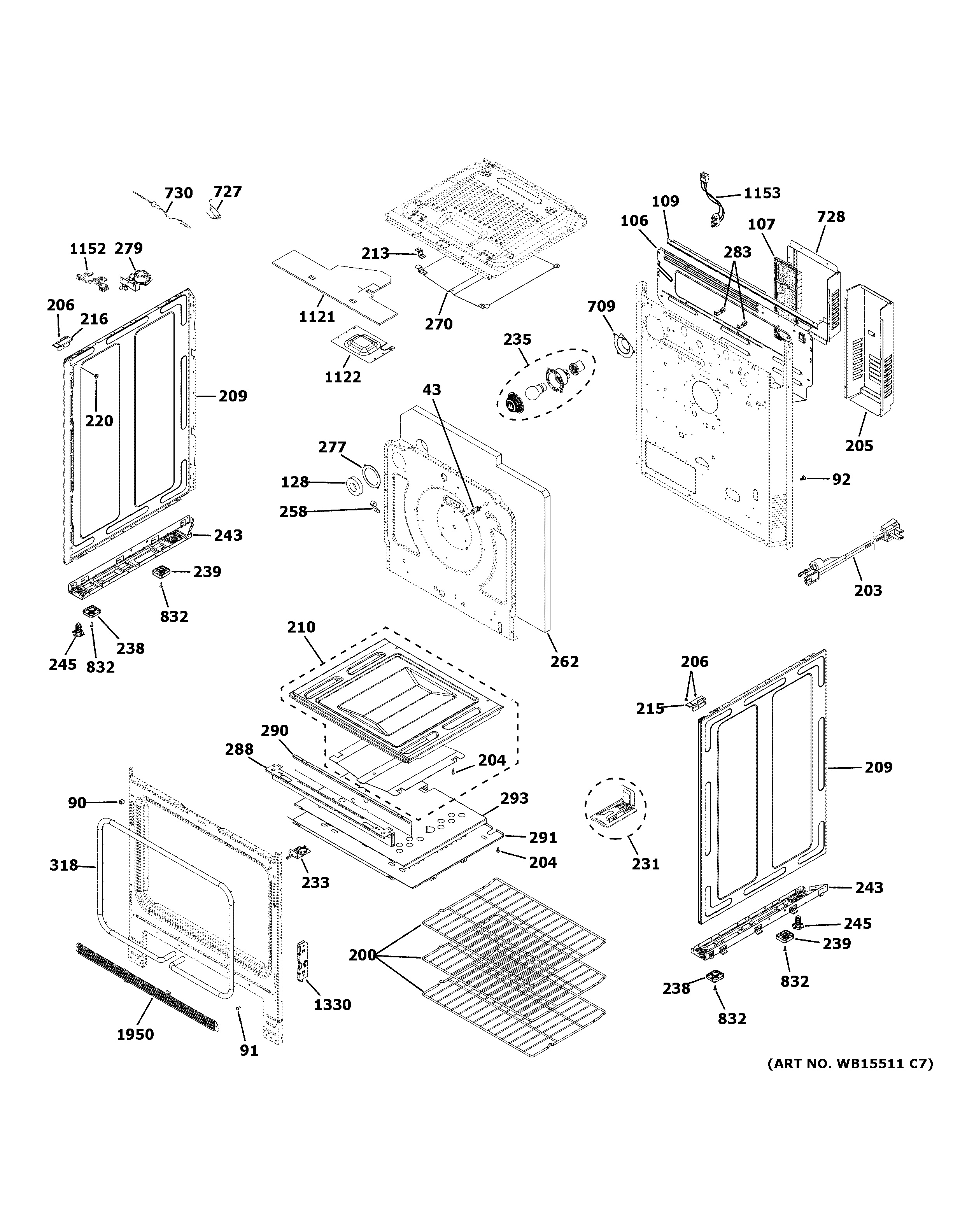 Assembly View for BODY PARTS | CGS700P2M3S1