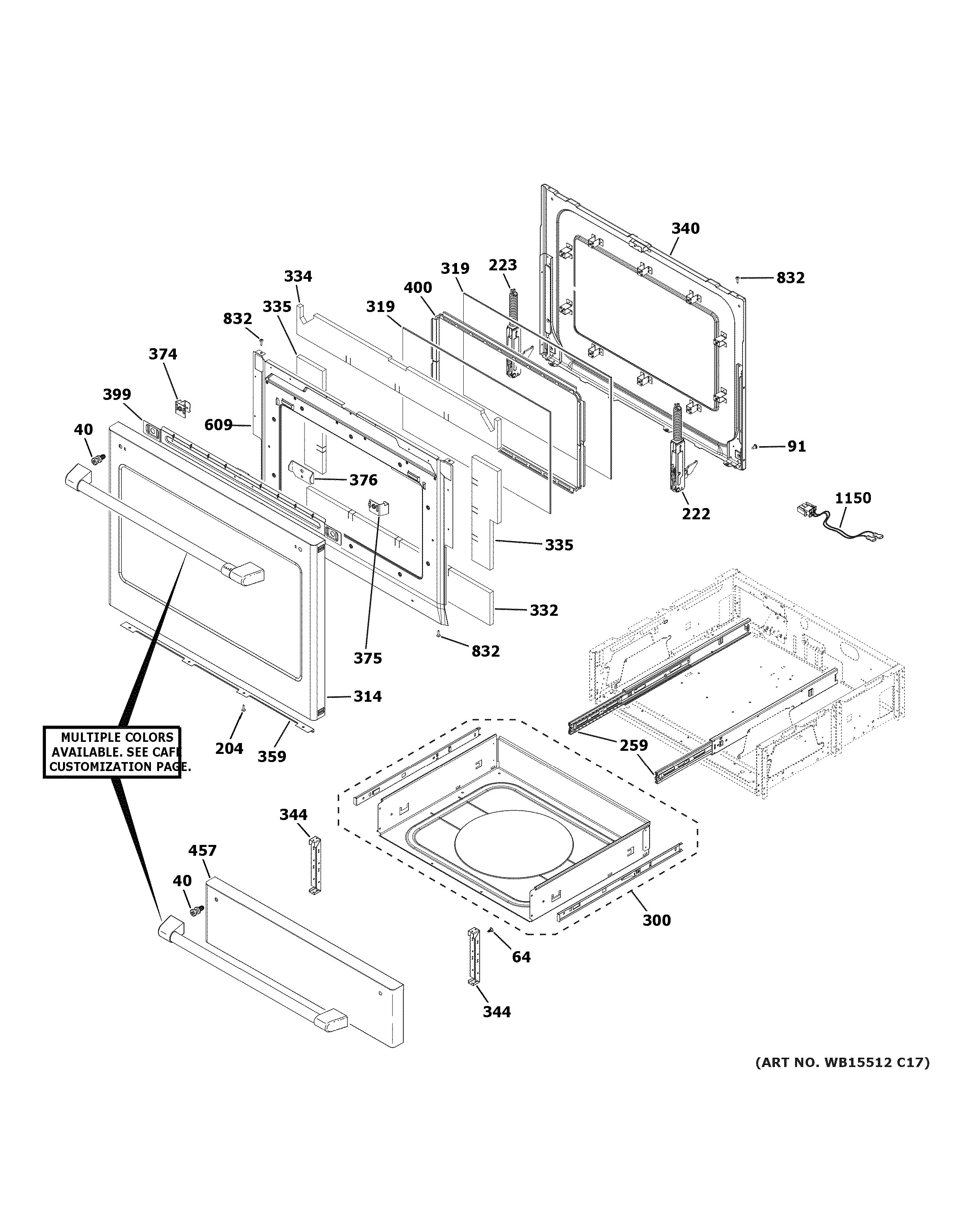 Assembly View for DOOR & DRAWER PARTS | CGS700P2M3S1