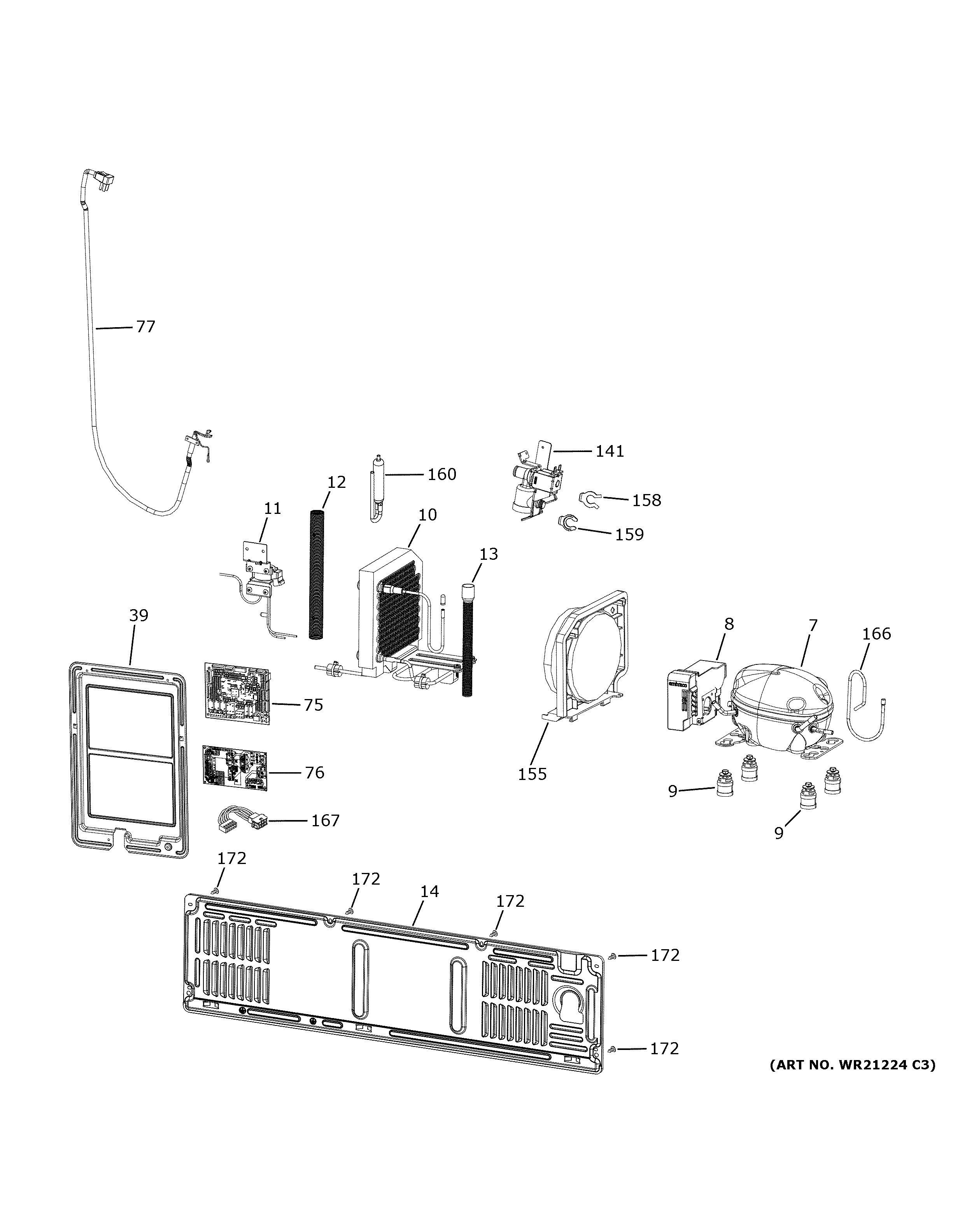 Assembly View for MACHINE COMPARTMENT | CVE28DP4NBW2