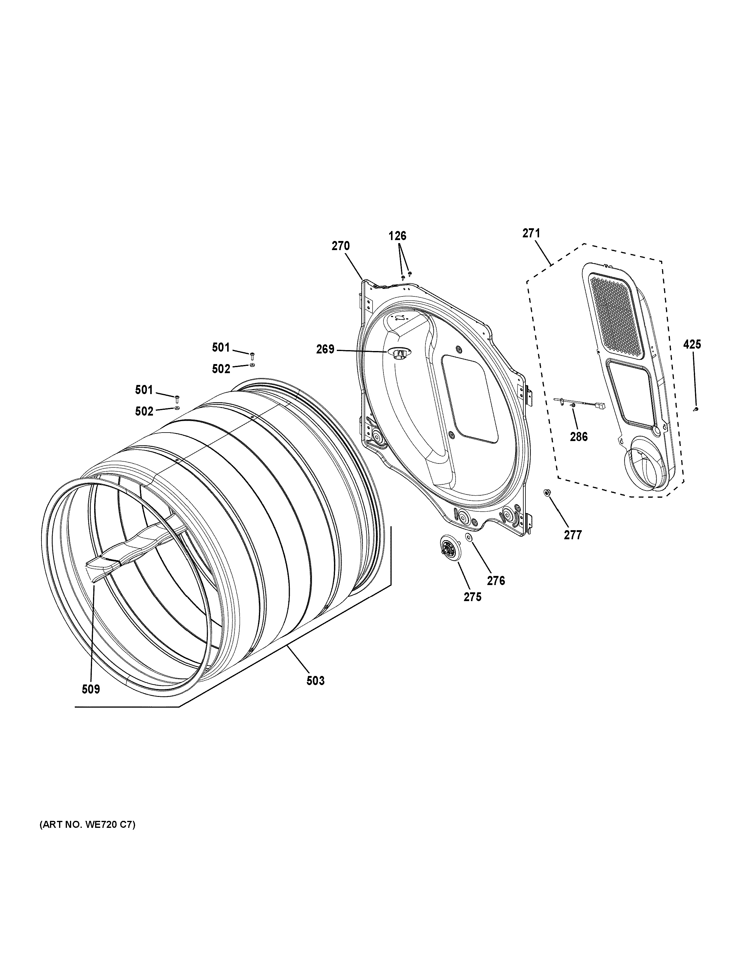 Assembly View for DRUM | GFD55ESSN0WW