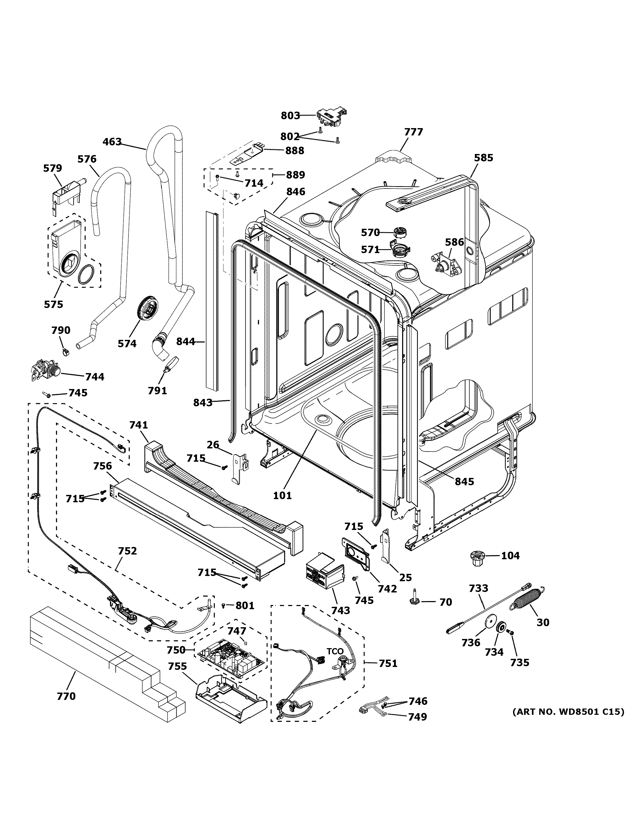 Assembly View for BODY PARTS (1) | CDT805P2N2S1