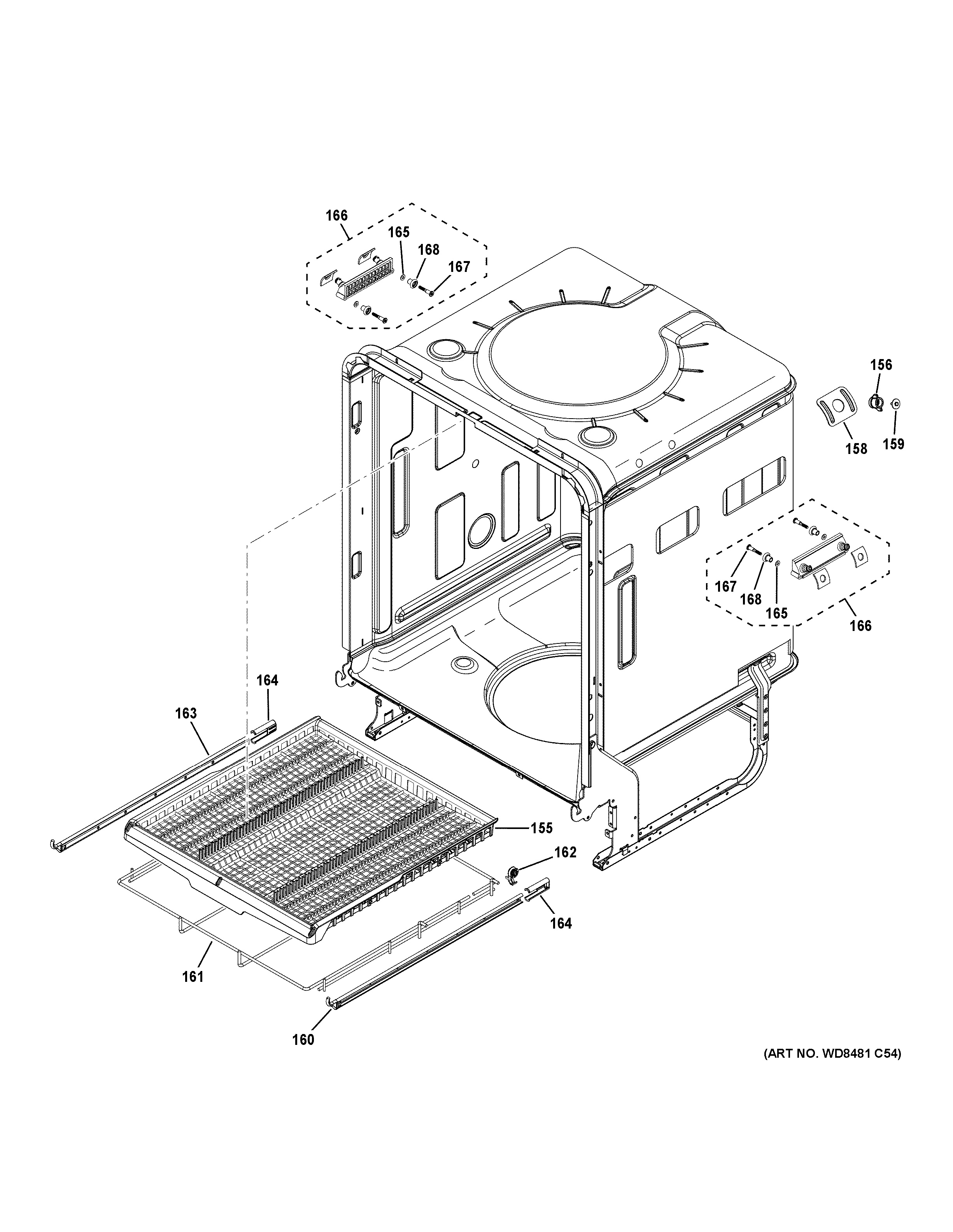 Assembly View for BODY PARTS (2) | PDT715SYN4FS