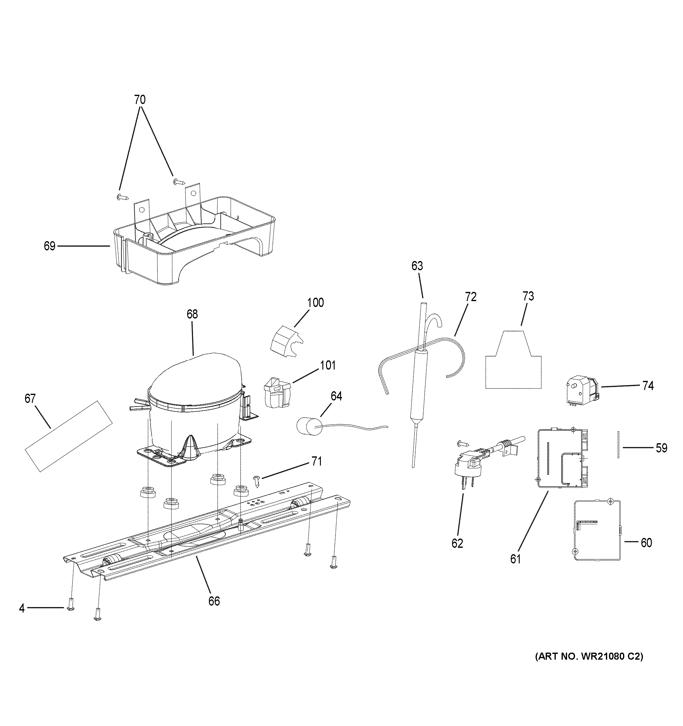 Assembly View for MACHINE COMPARTMENT | GPS12FSHCSB