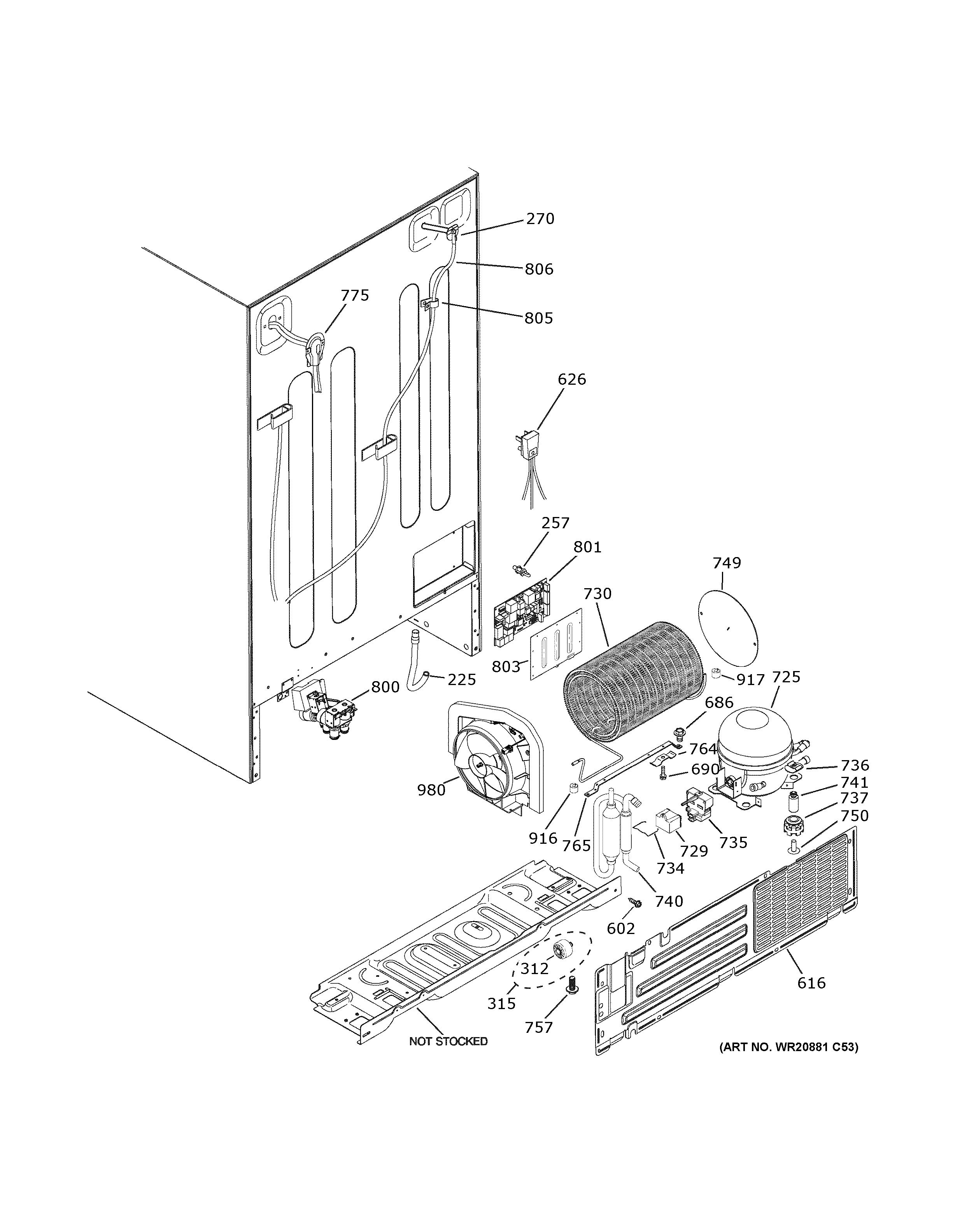 Assembly View for MACHINE COMPARTMENT | GSS25GYPJCFS
