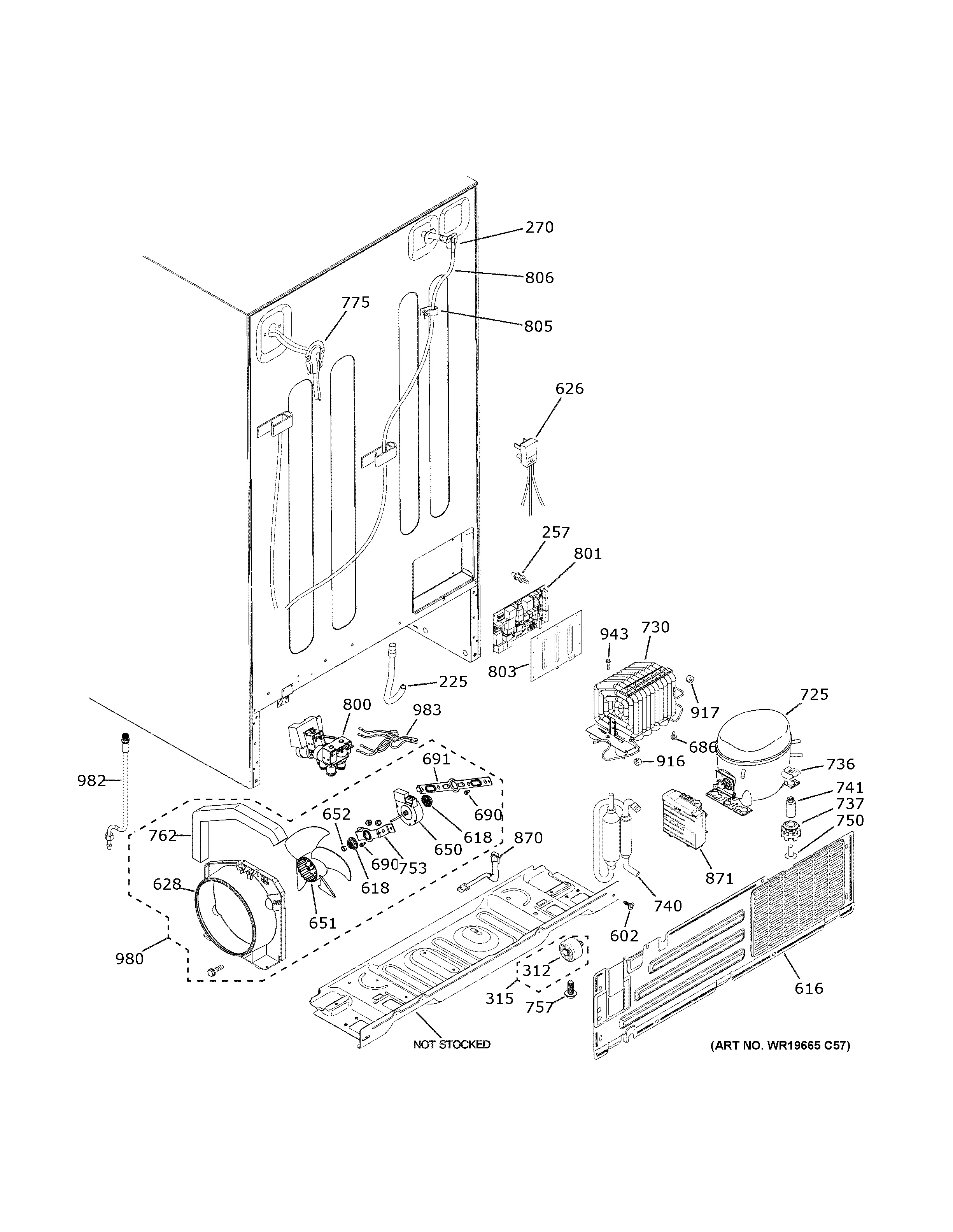 Assembly View for MACHINE COMPARTMENT | GSE23GYPECFS