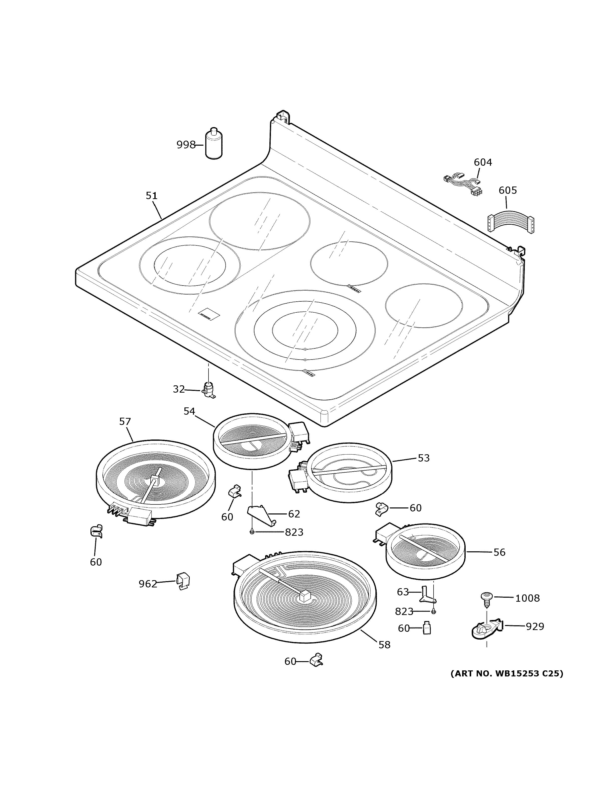 Assembly View for COOKTOP | PB935YP1FS