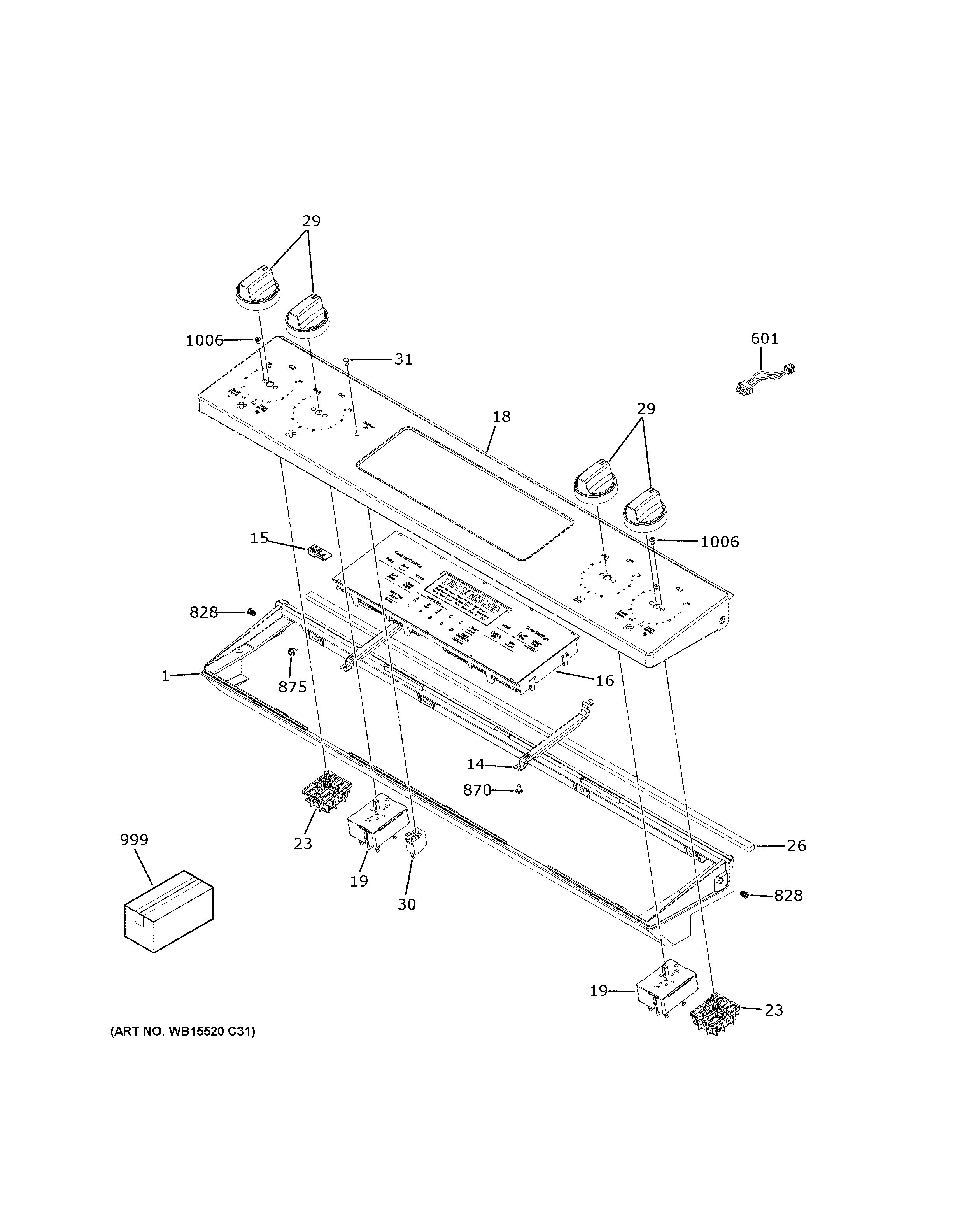 Assembly View for CONTROL PANEL | JS760SP5SS