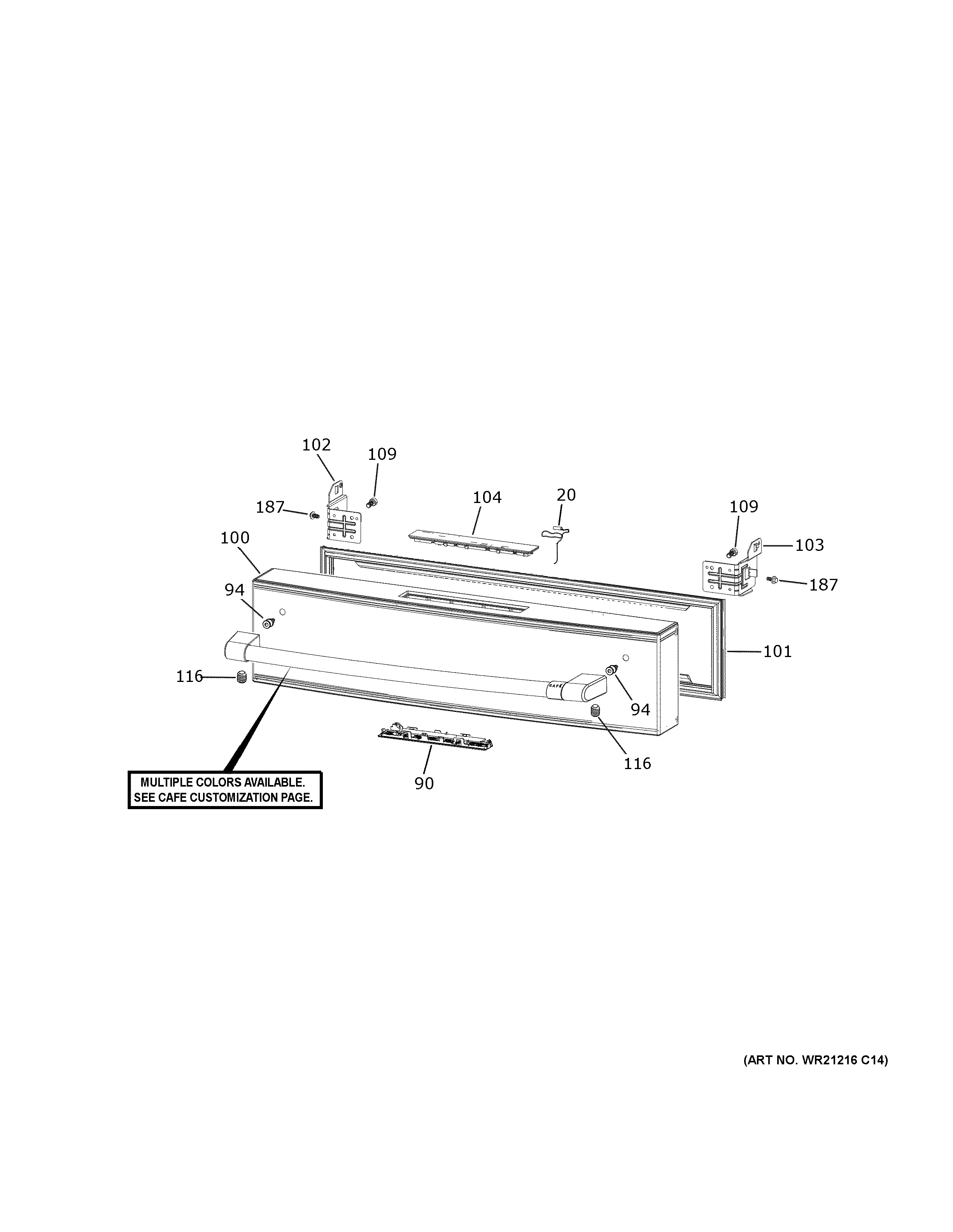 Assembly View for CONVERTIBLE DRAWER | CXE22DP2PBS1