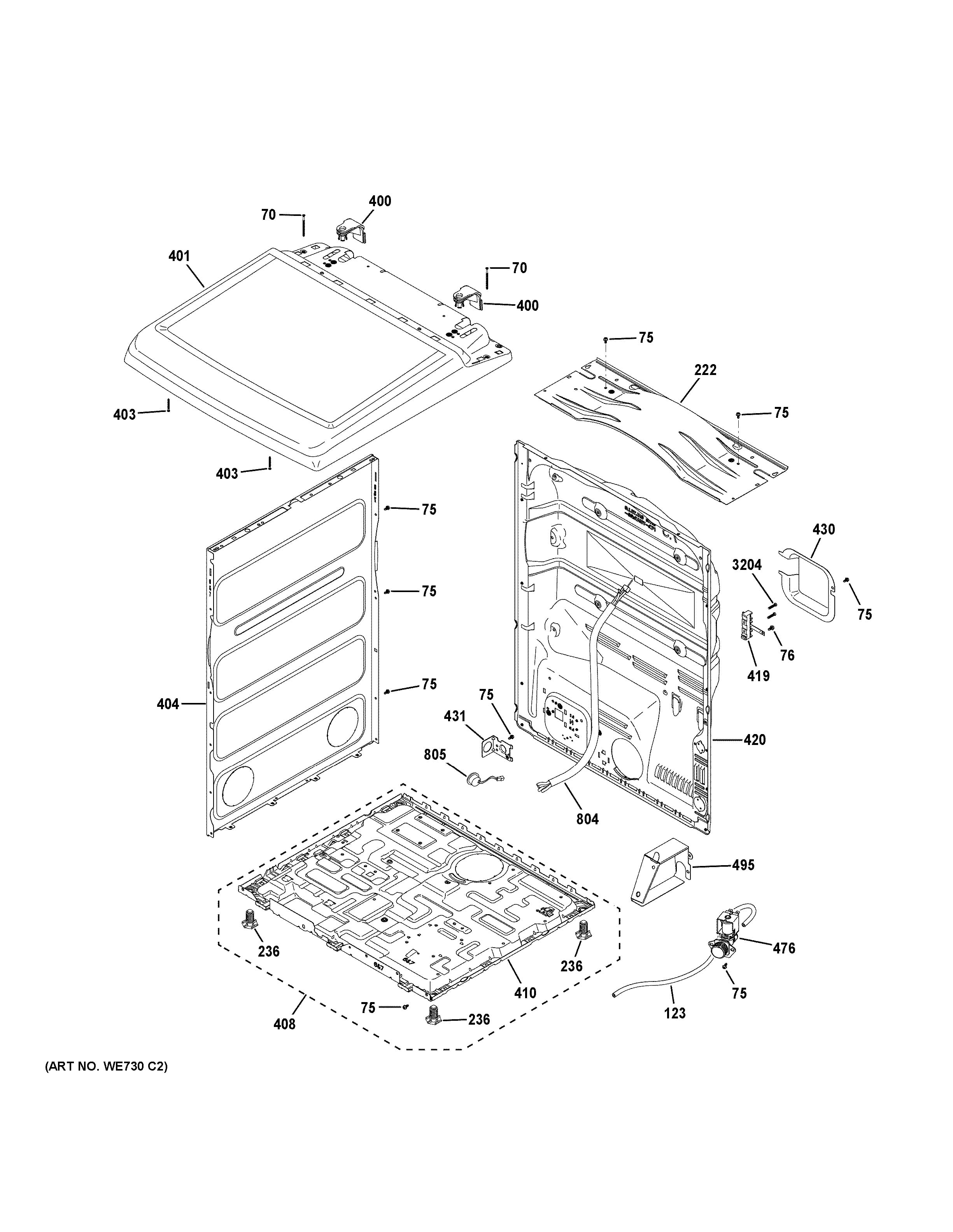 Assembly View for CABINET & TOP PANEL | PTD90EBPT0RS