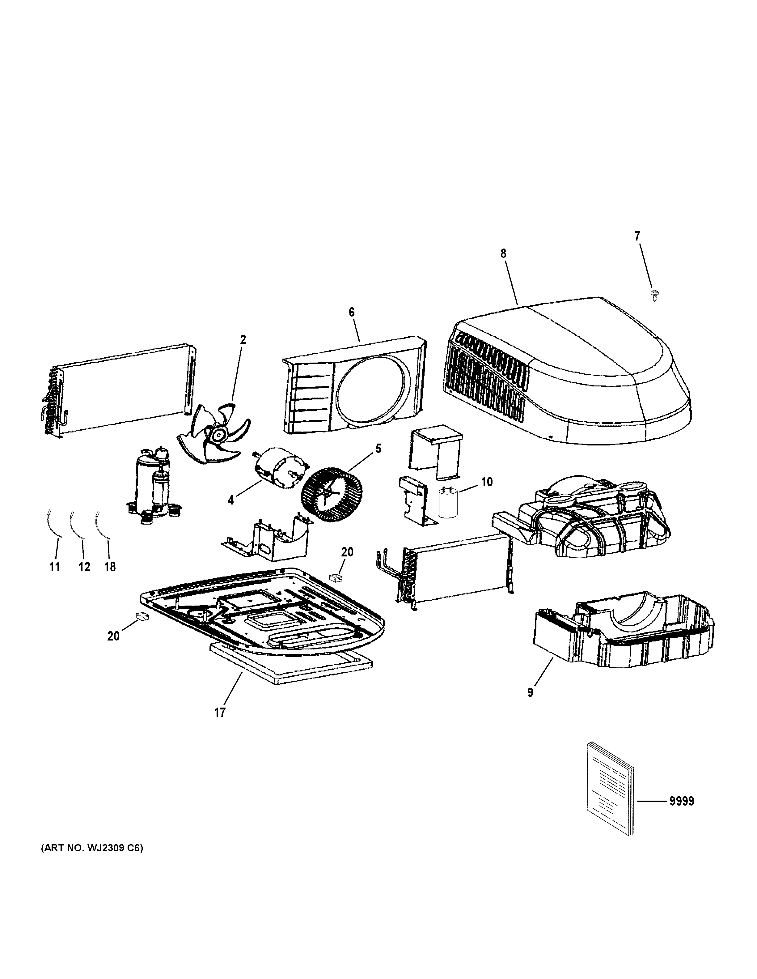 Assembly View for ROOM AIR CONDITIONER | ARC15AACBL2