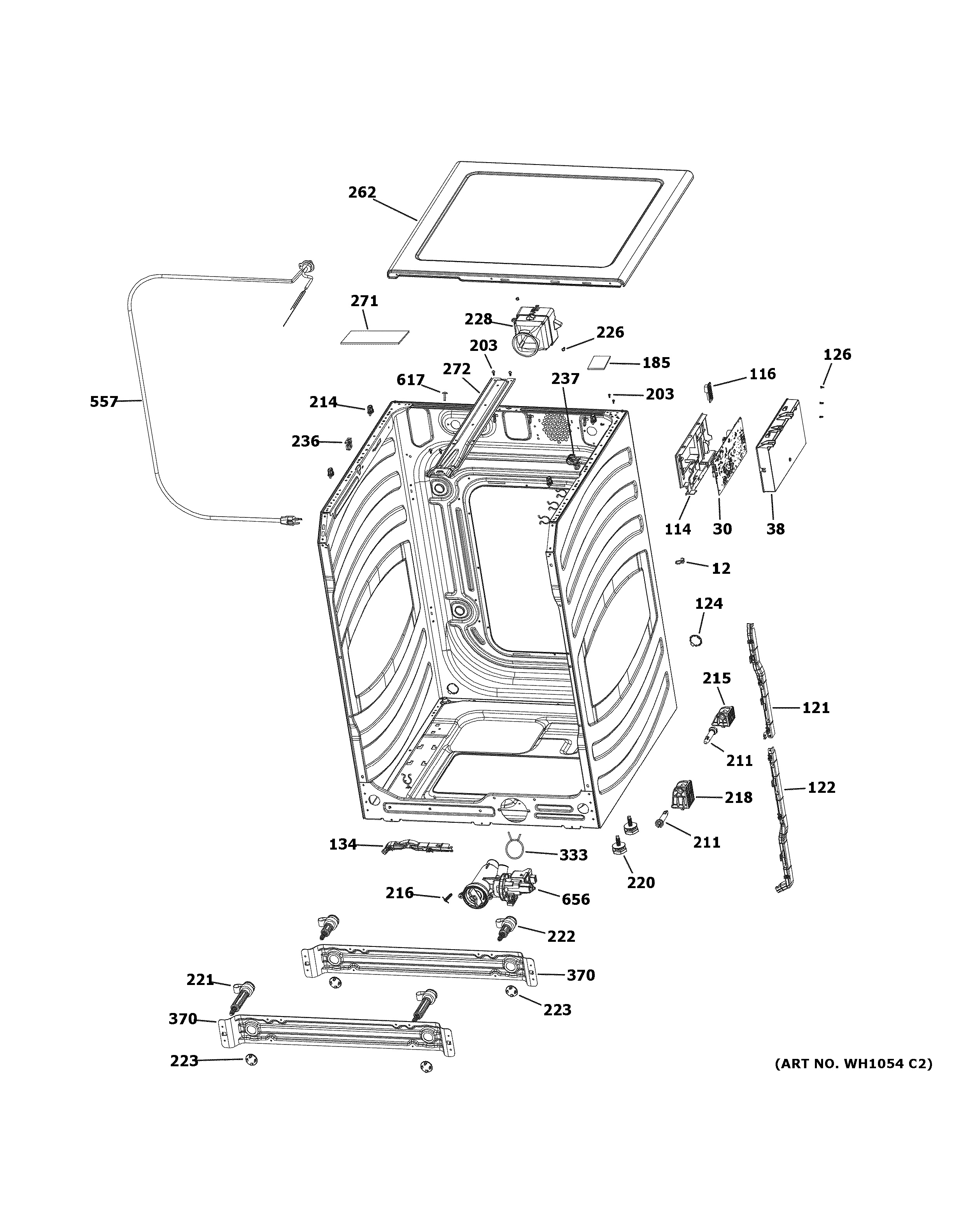 Assembly View for CABINET (1) | GFW550SPR0RS