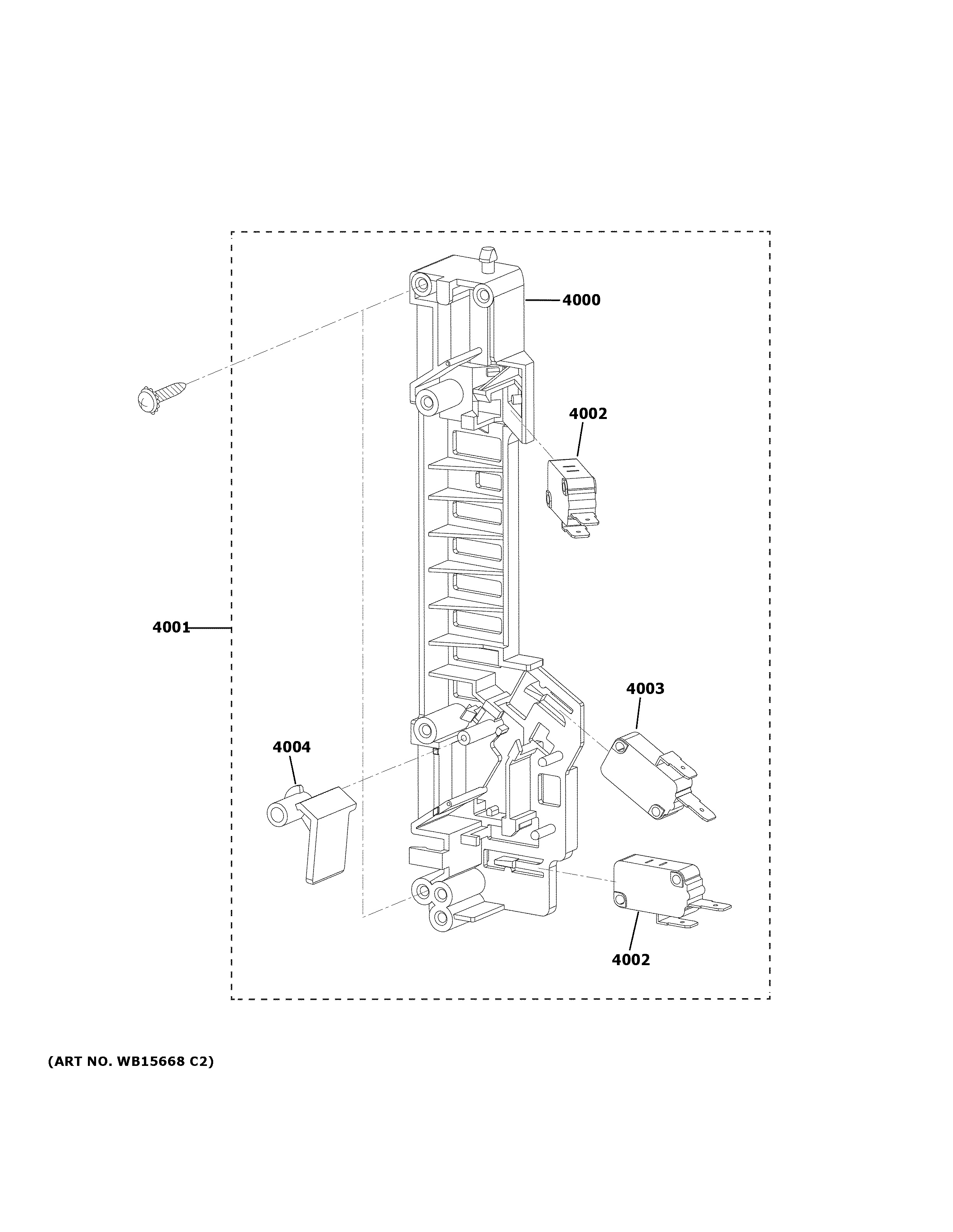 Assembly View for LATCH BOARD PARTS | PVM9005SJ8SS