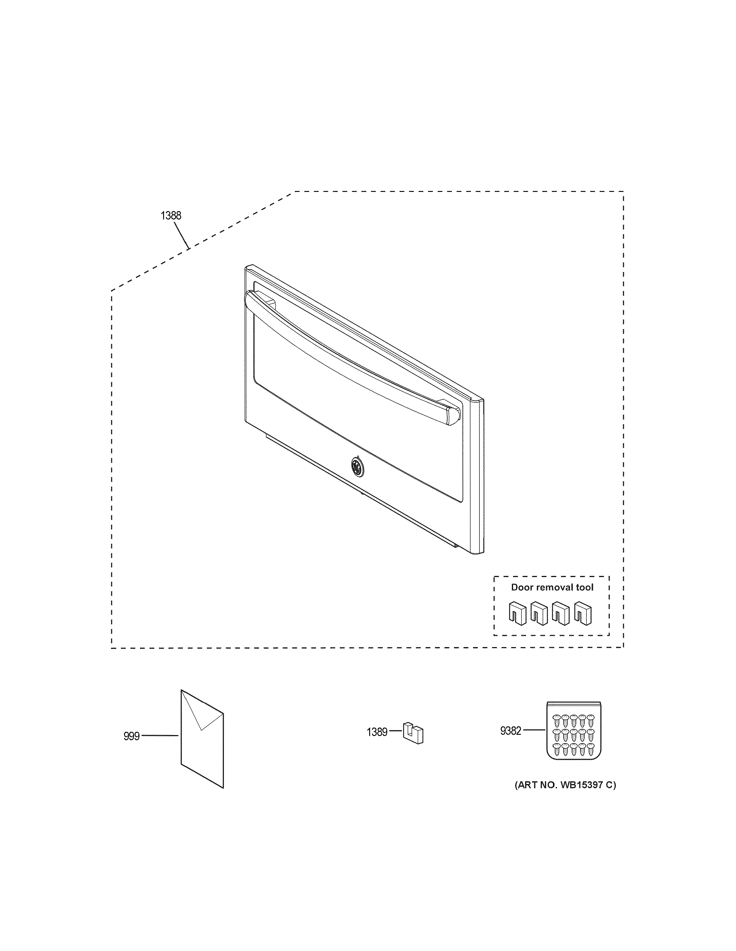 Assembly View for MICROWAVE DOOR | PT9800SH9SS