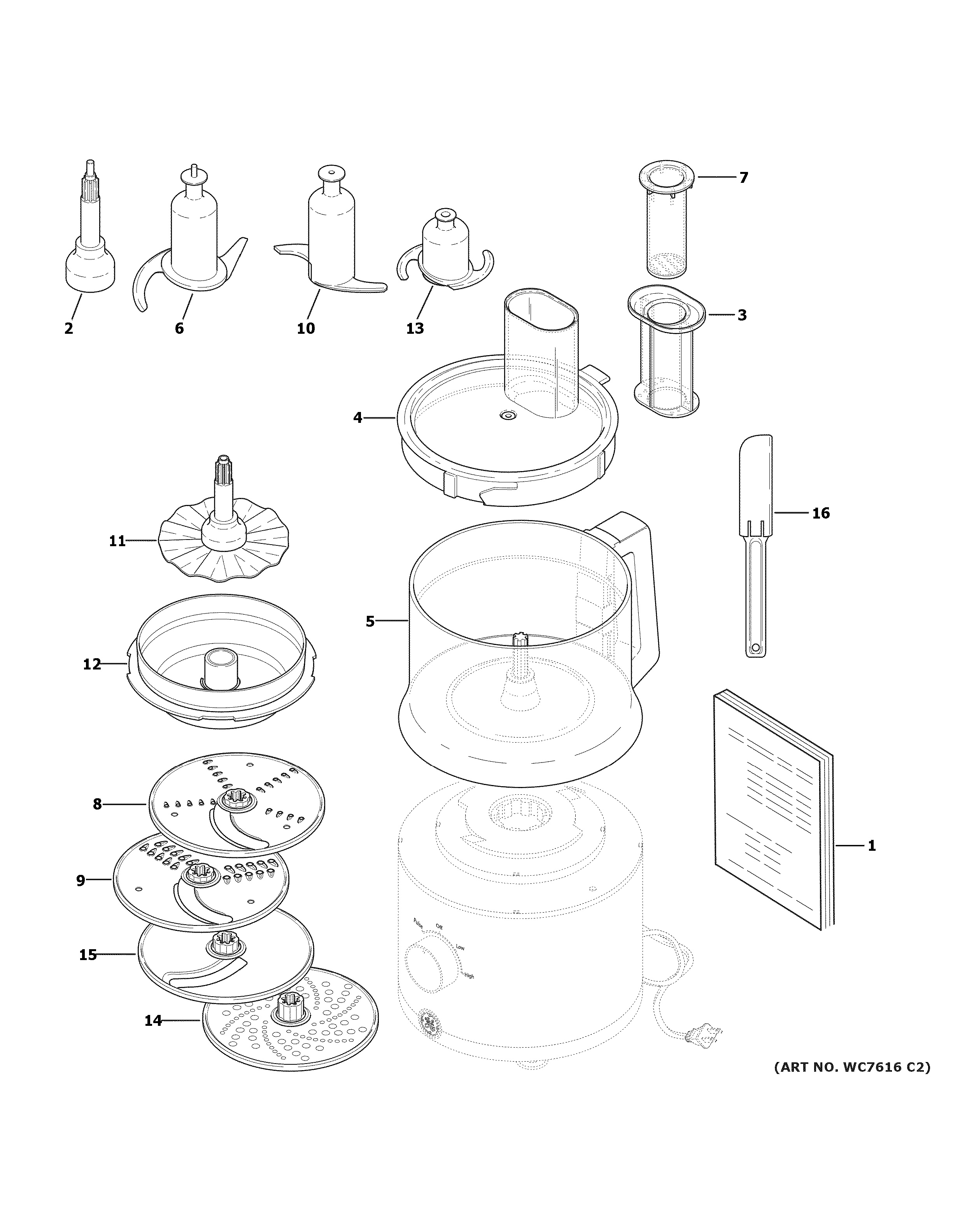 Assembly View for FOOD PROCESSOR | G8P1AASSP1SS