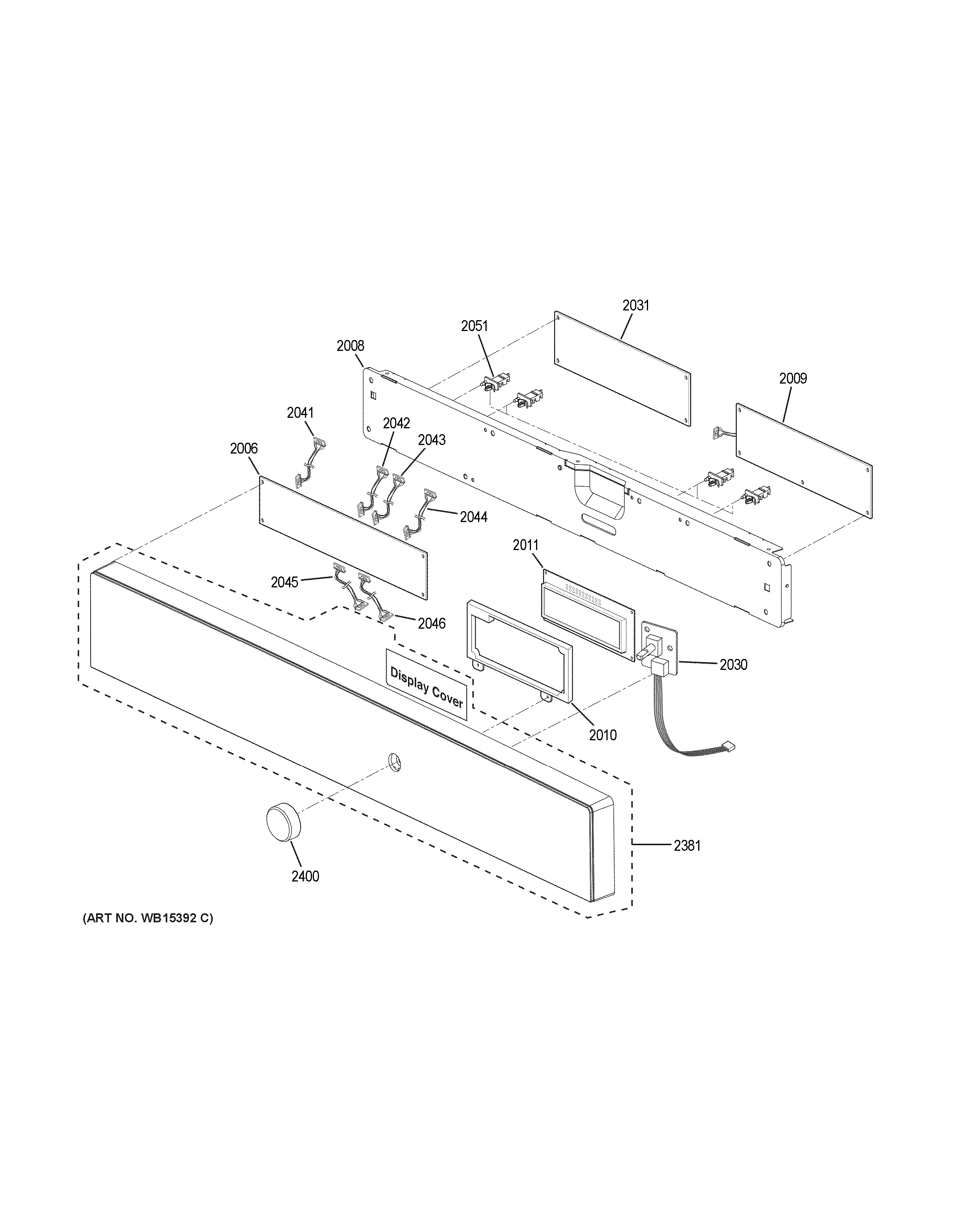 Assembly View for CONTROL PANEL | JT3800SH9SS
