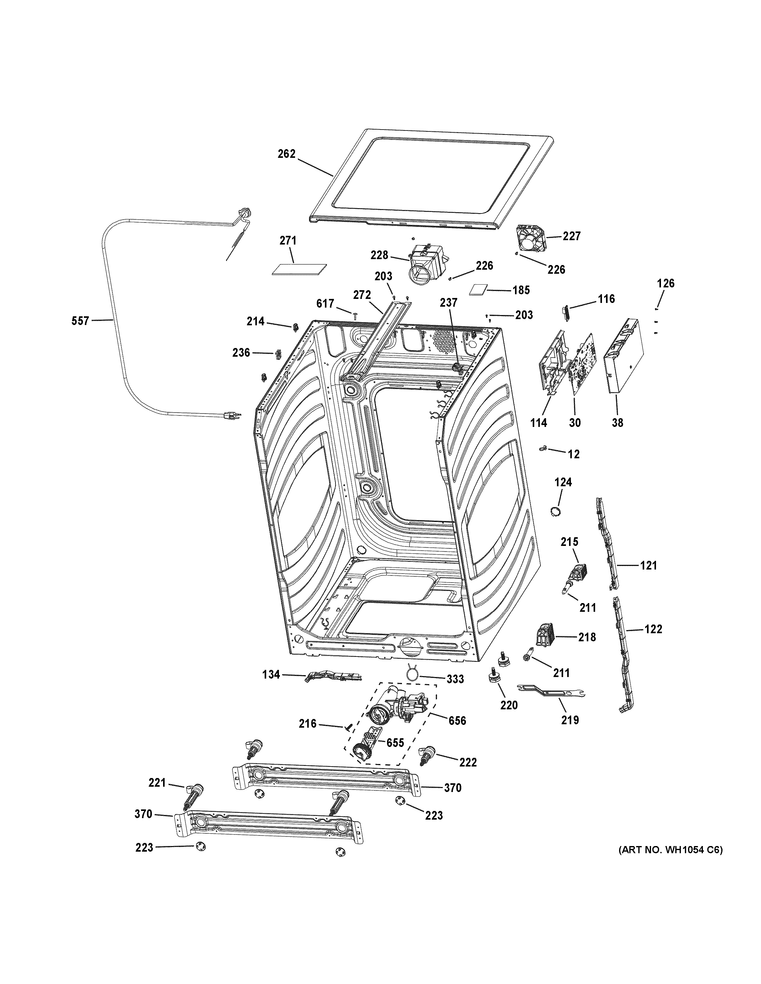 Assembly View for CABINET (1) | GFW850SSN0WW