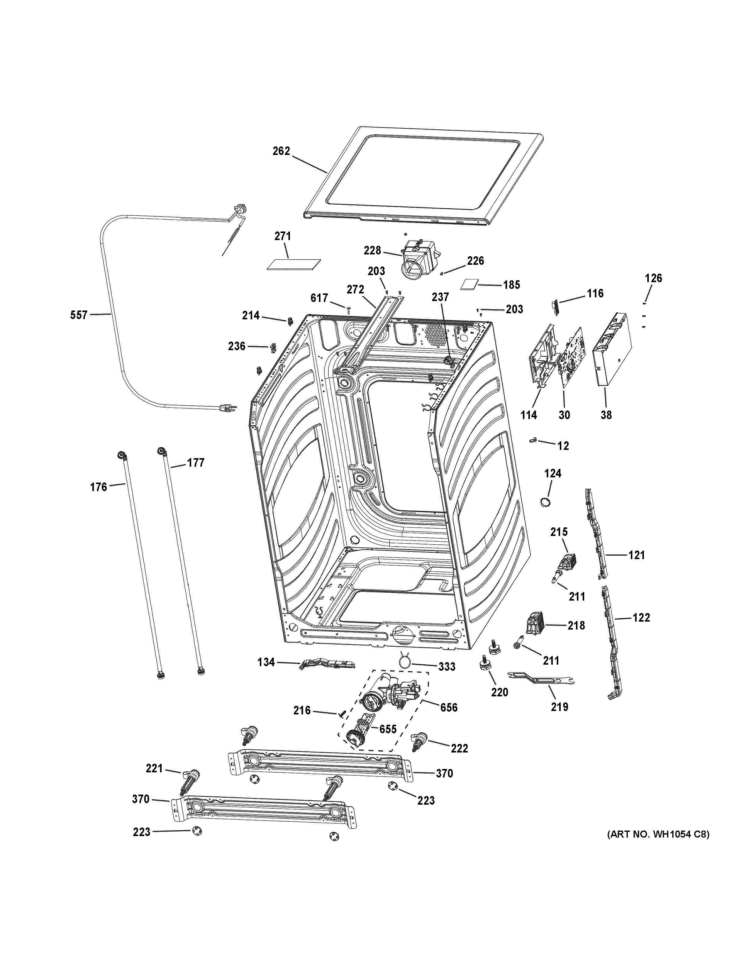 Assembly View for CABINET (1) | GFW510SCN2WW