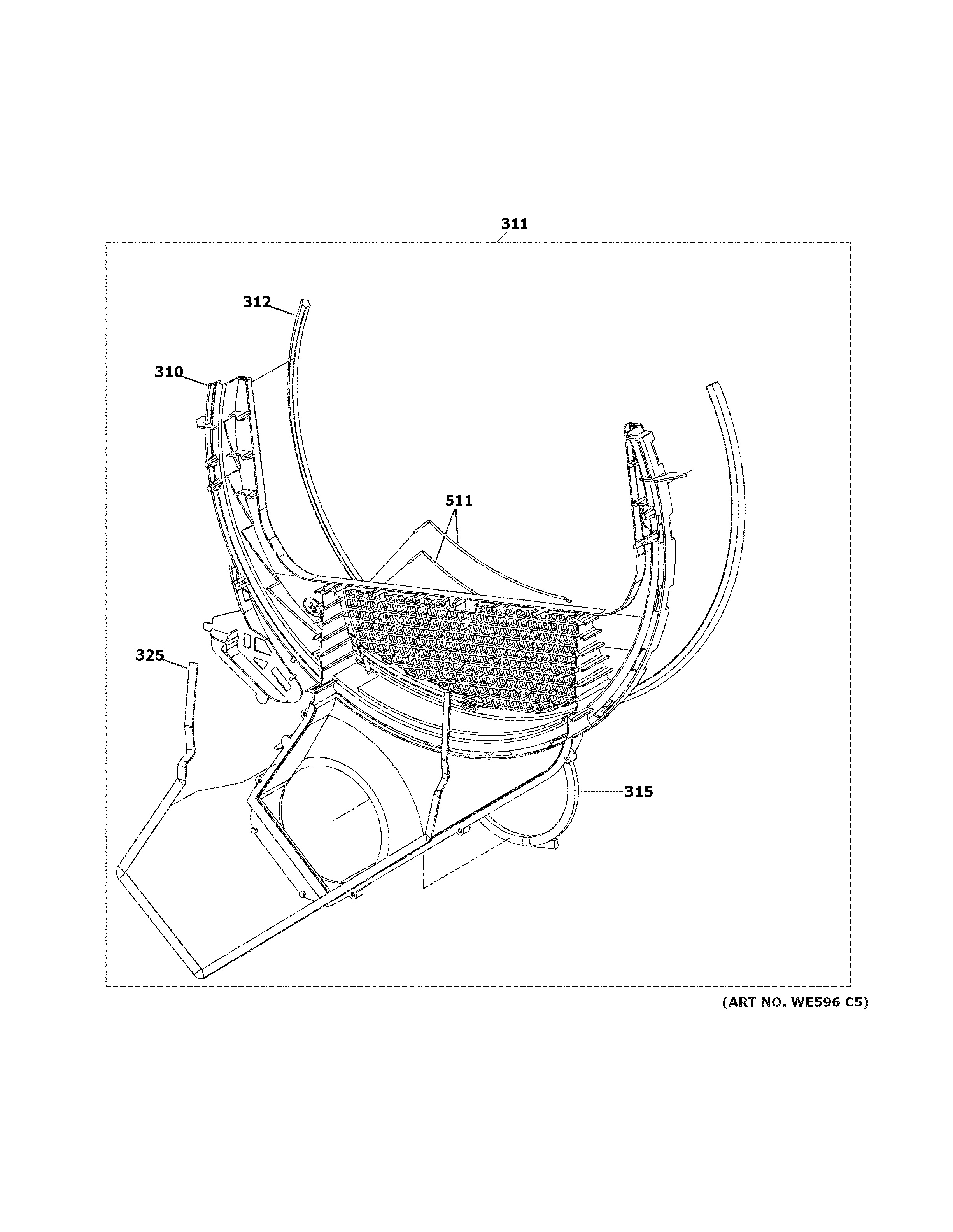 Assembly View for TRAP DUCT ASSEMBLY | GTD84GCSN1WS
