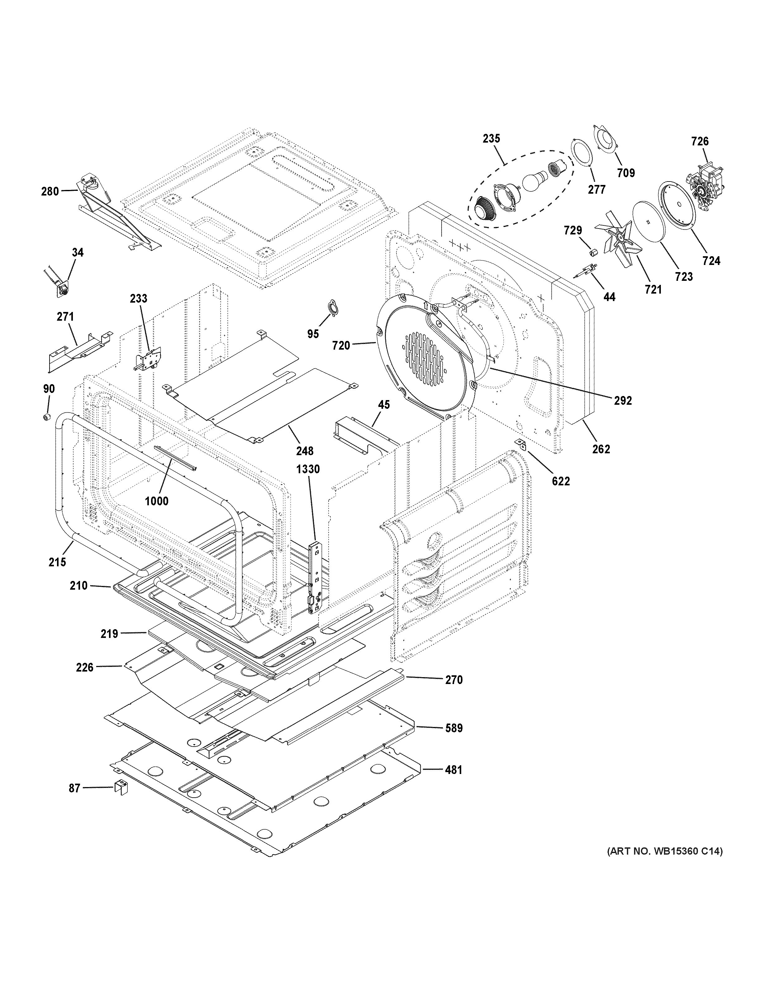 Assembly View for LOWER OVEN | CGS750P2M2S1
