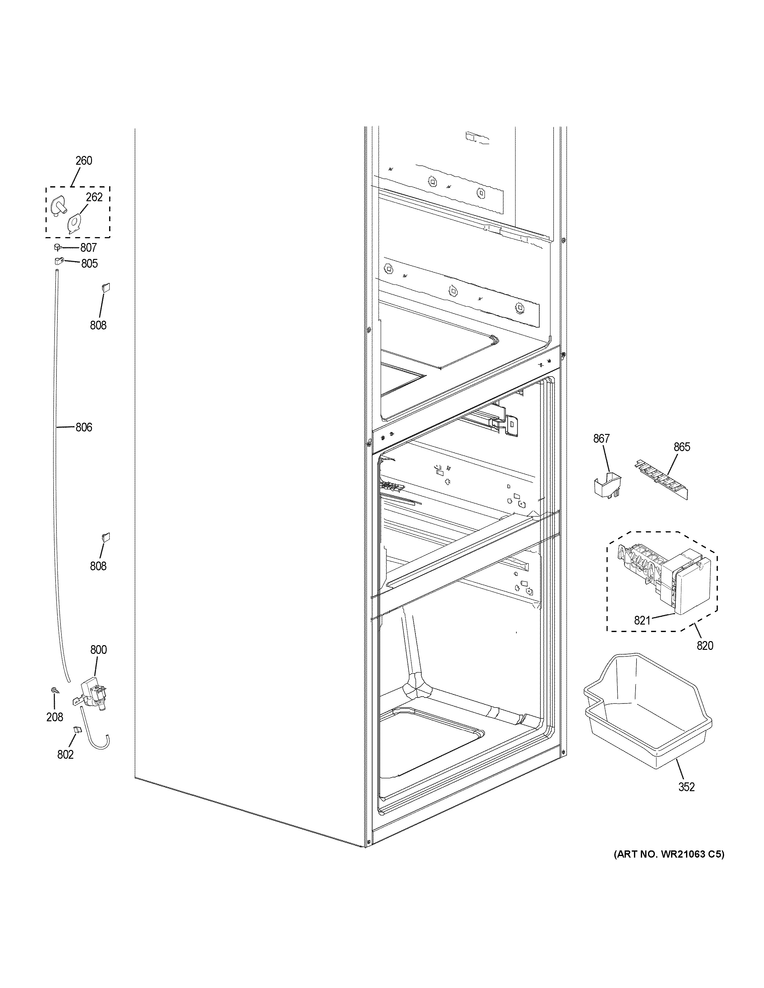 Assembly View for ICE MAKER | GLE12HSLARSS