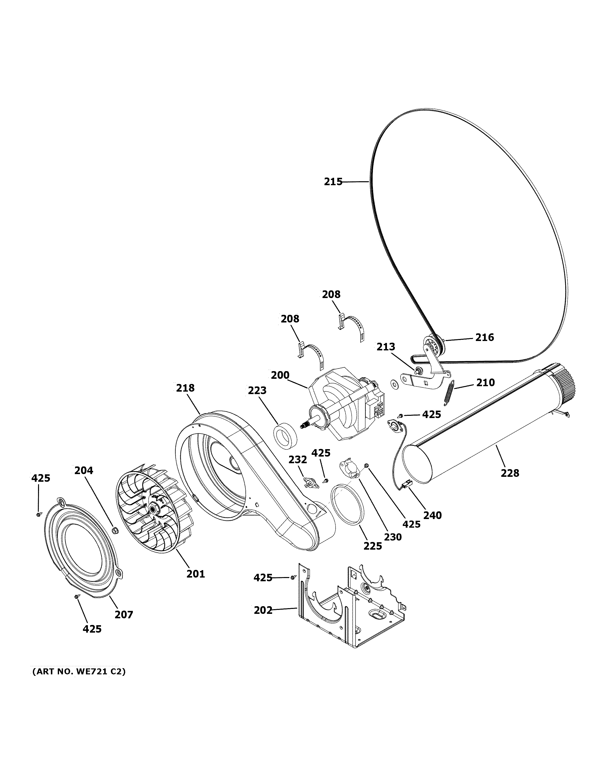 Assembly View for BLOWER & MOTOR | GFD55GSSN0WW
