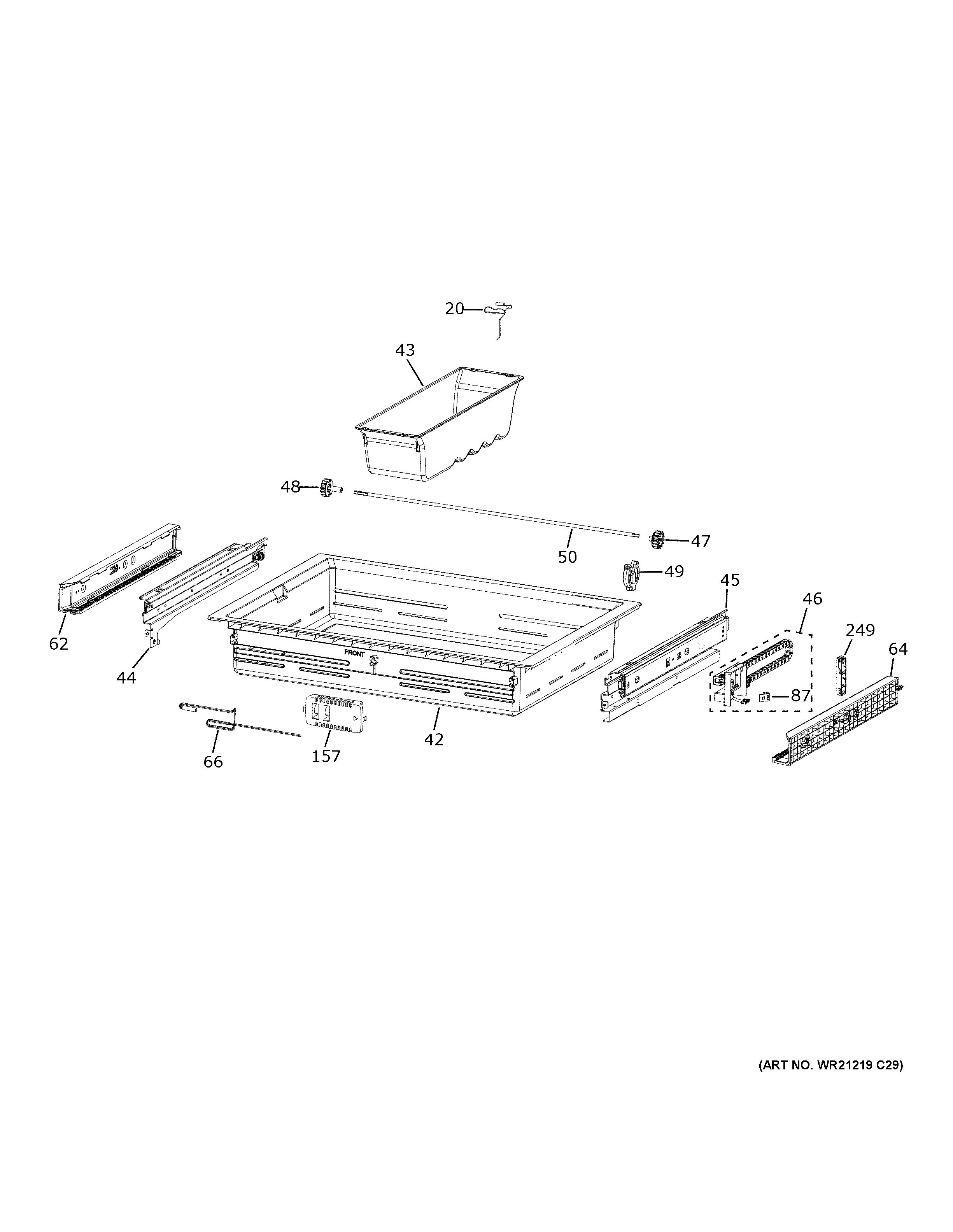 Assembly View for CONVERTIBLE SHELF | PVD28BYNBFS